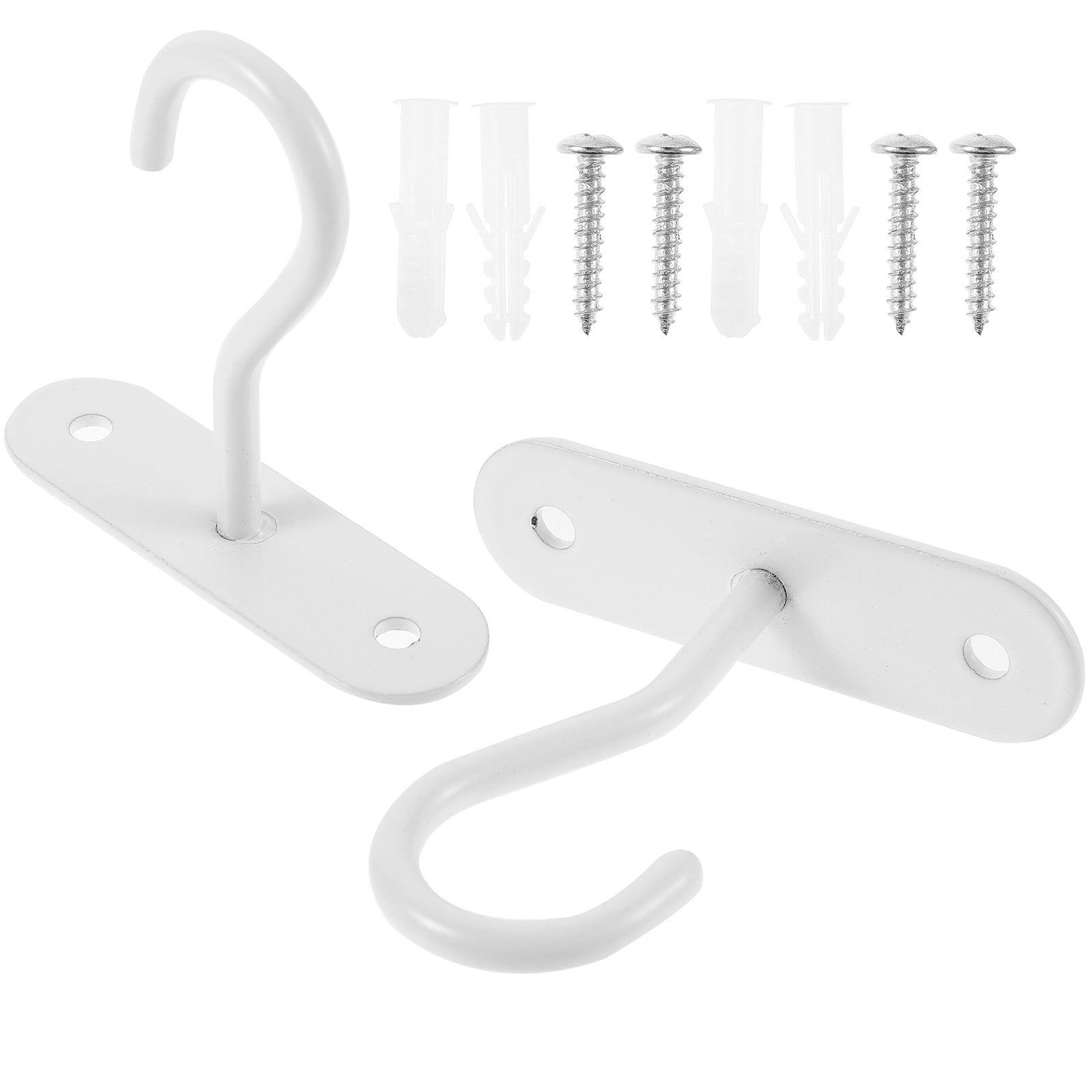 2 Sets Wall Mounted Ceiling Hooks Metal Flower Pot Planter Hanging ...