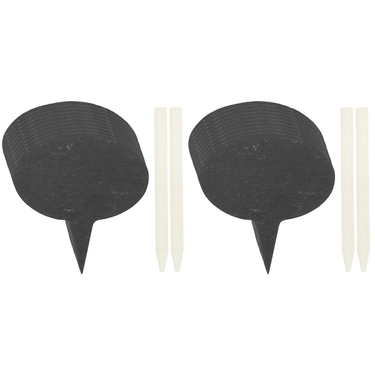 2 Sets of Cheese Markers Slate Cheese Markers Oval Cake Dessert Toppers ...