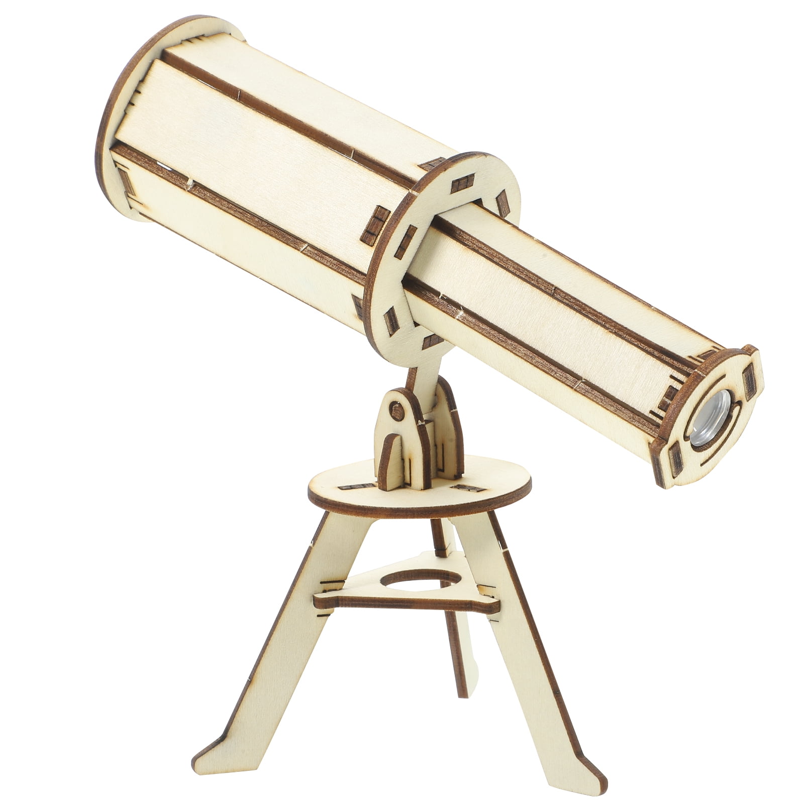 2 Sets of Children Diy Science Kit Wooden Astronomical Telescope Model ...