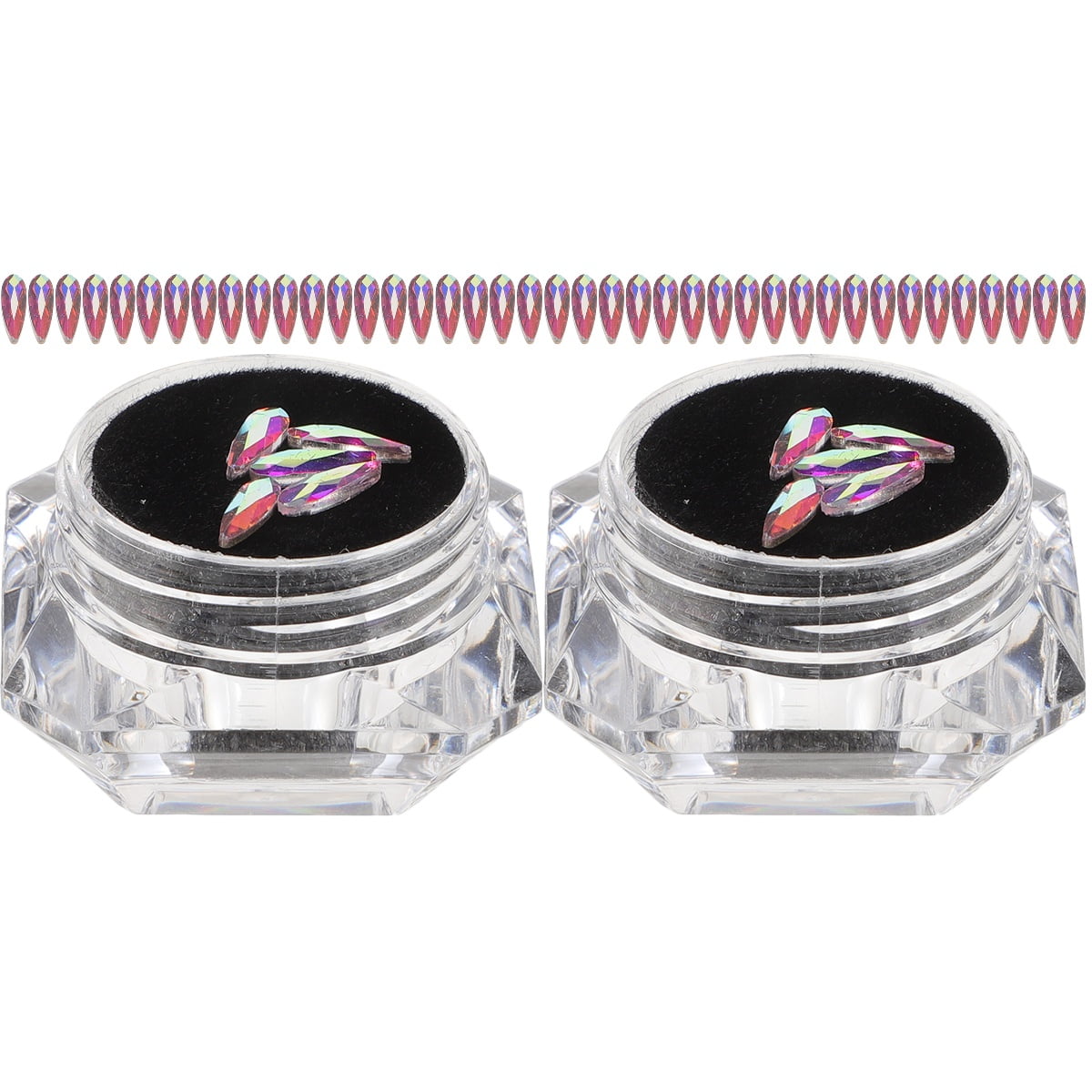 2 Sets of DIY Teeth Decorations Heart Teeth Diamonds Manicure Diamond ...