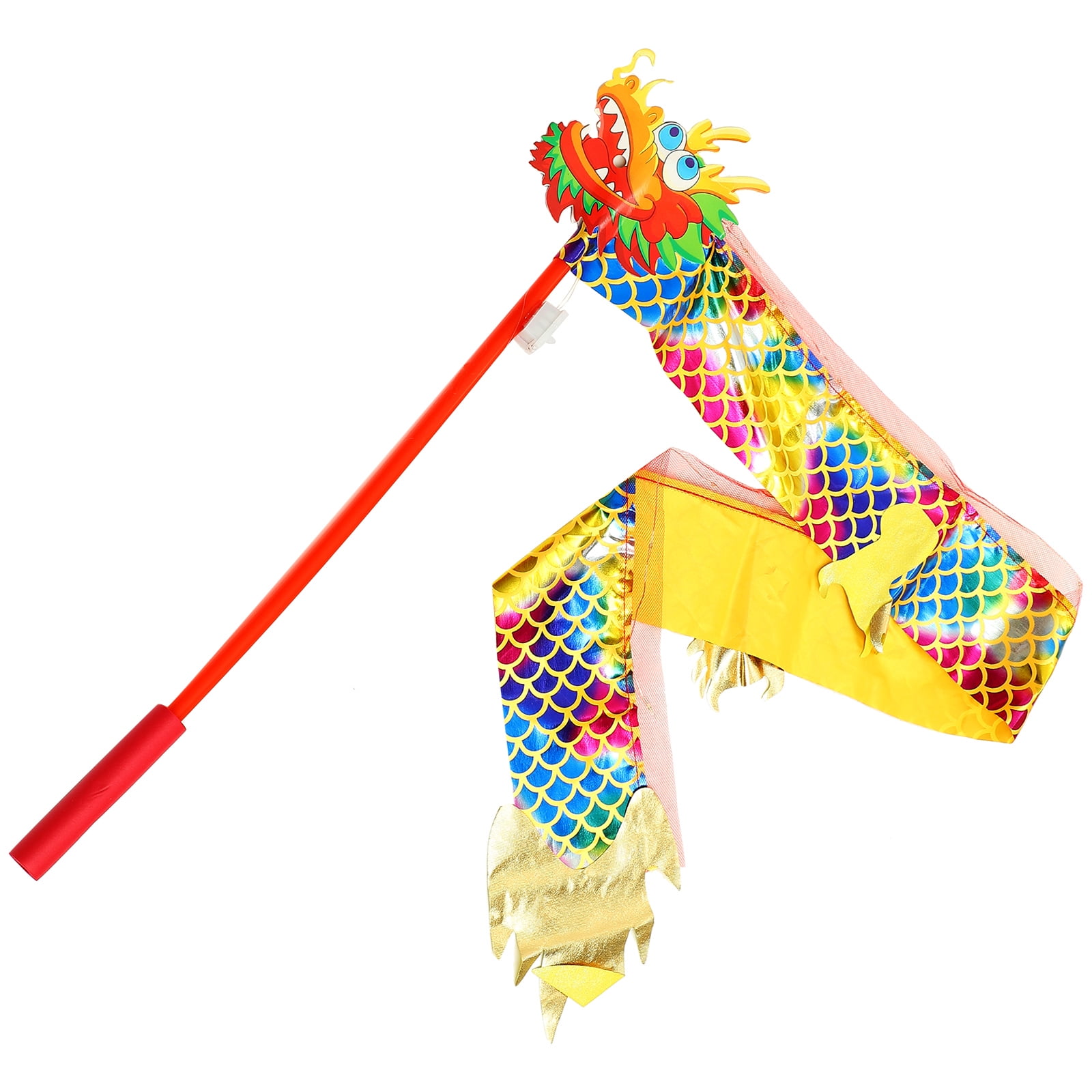 2 Sets of Eye-catching Dragon Dancing Streamer Colorful Dragon Dancing ...
