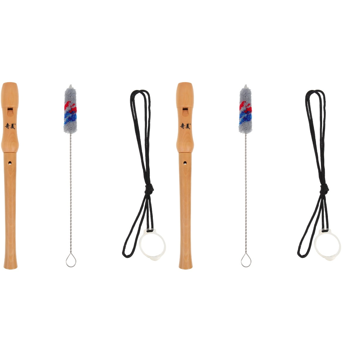 2 Sets of German-style Beginner Recorder Detachable Two-section 8-hole Descant Recorder ...