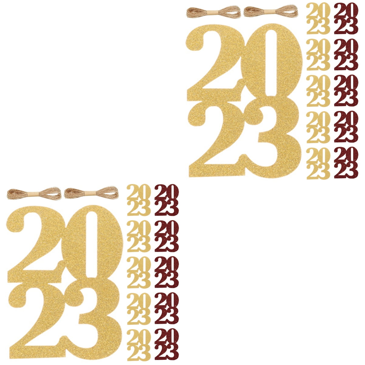 2 Sets of Graduation Party Labels 2023 Vase Label Decors Graduation ...