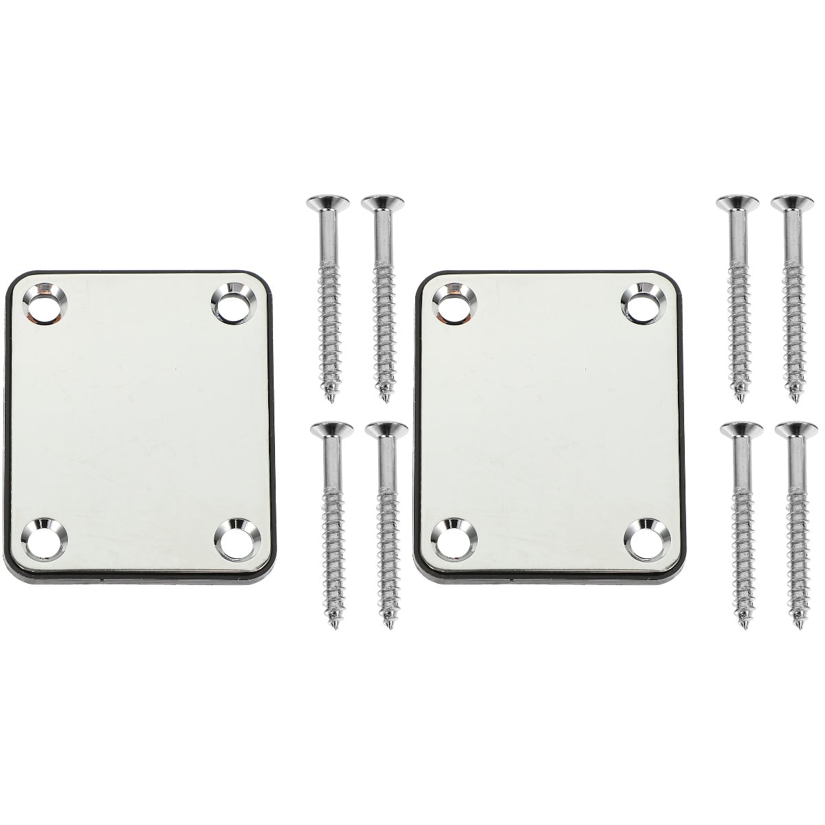 Eease 2 Sets of Metal Electric Guitar Neck Plates Guitar Neck Plate ...