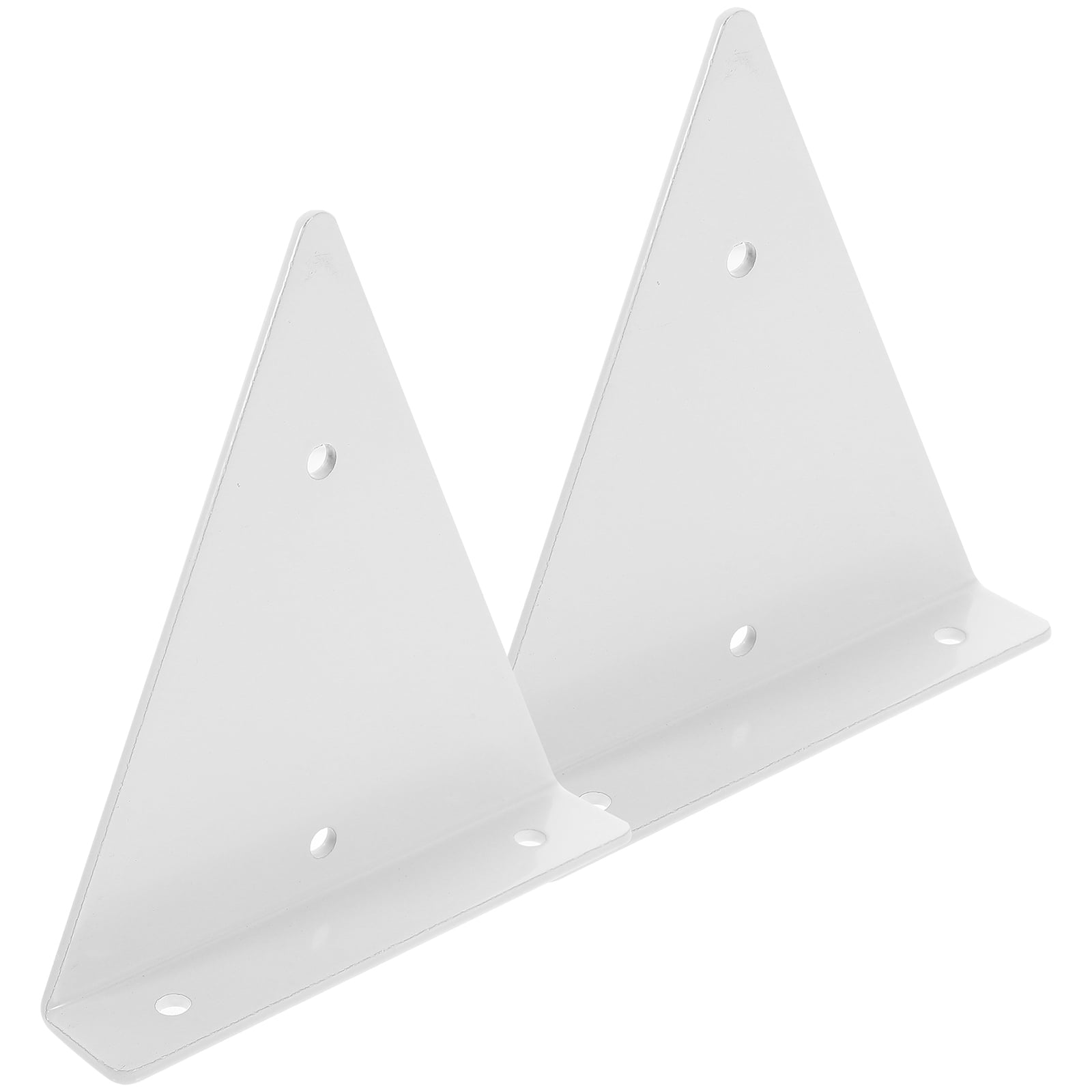 2 Sets of Heavy Duty Floating Shelf Bracket Wall Mounted Triangle Rack ...