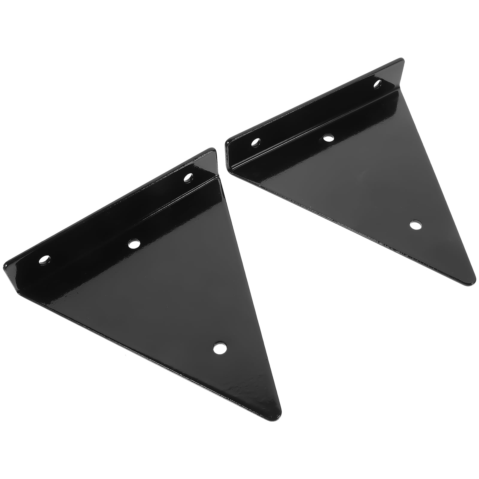 2 Sets of Heavy Duty Floating Shelf Bracket Wall Mounted Triangle Rack ...