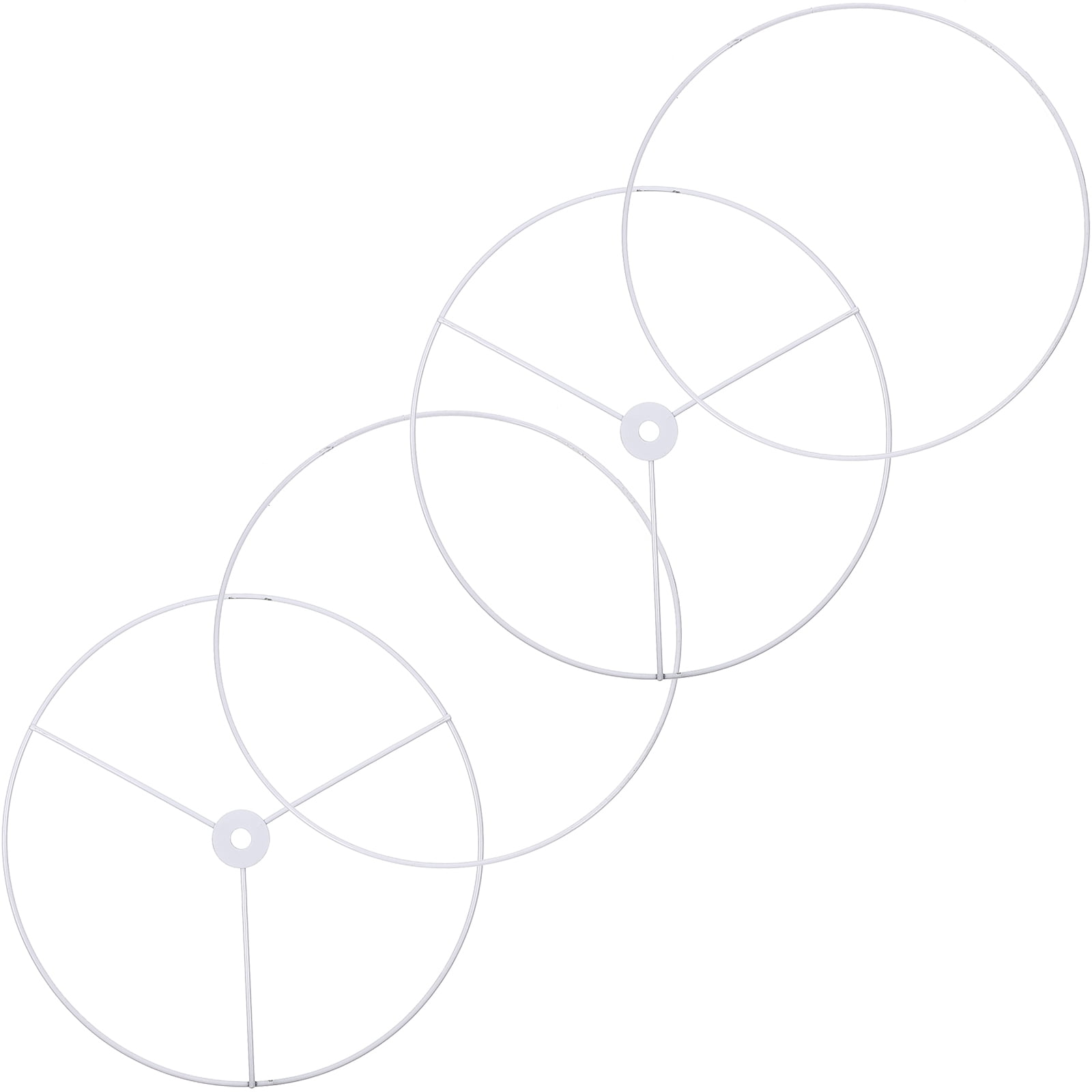 2 Sets of Home Light Pendant Frame Chandelier Simple Round Lampshade ...