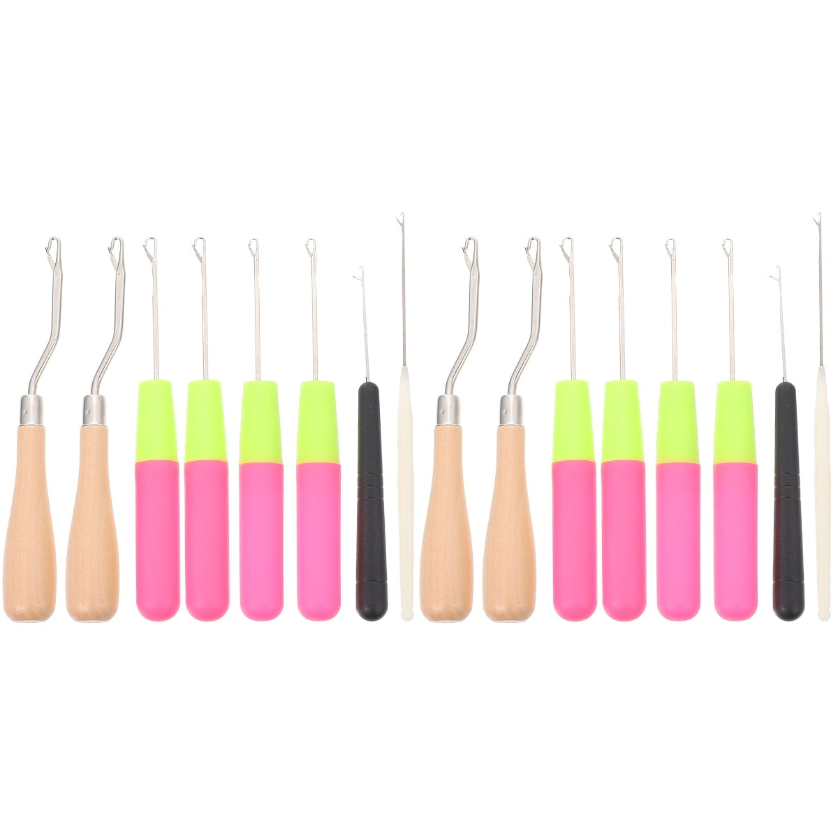 2 Sets of Hook Crochet Set Hook Hair Tool Kits Crochet Needles Yarn ...