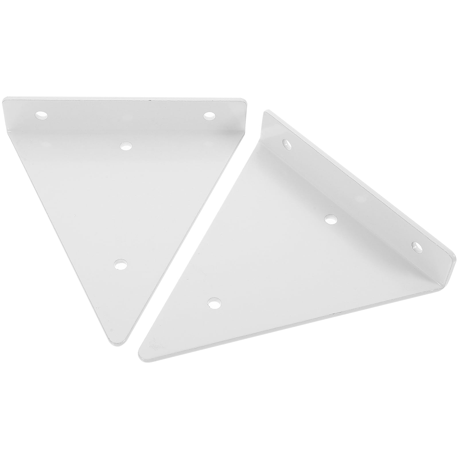 White Wall Mount Floating Shelf Brackets with Sturdy Iron Construction ...