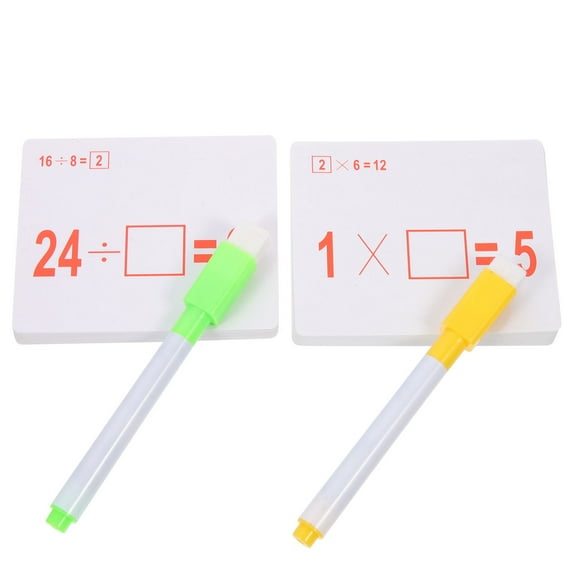 Toyandona Rectangular Math Flash Cards Assorted Color 54 Cards 3.42X2 ...