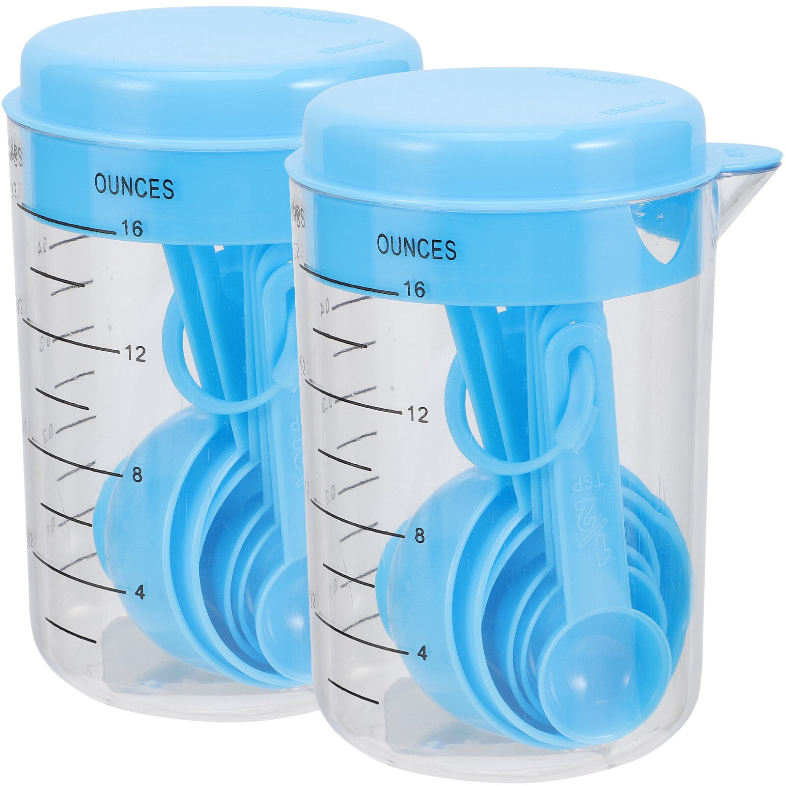 2 Sets of Measuring Cups Measuring Spoons Practical Kitchen Baking ...