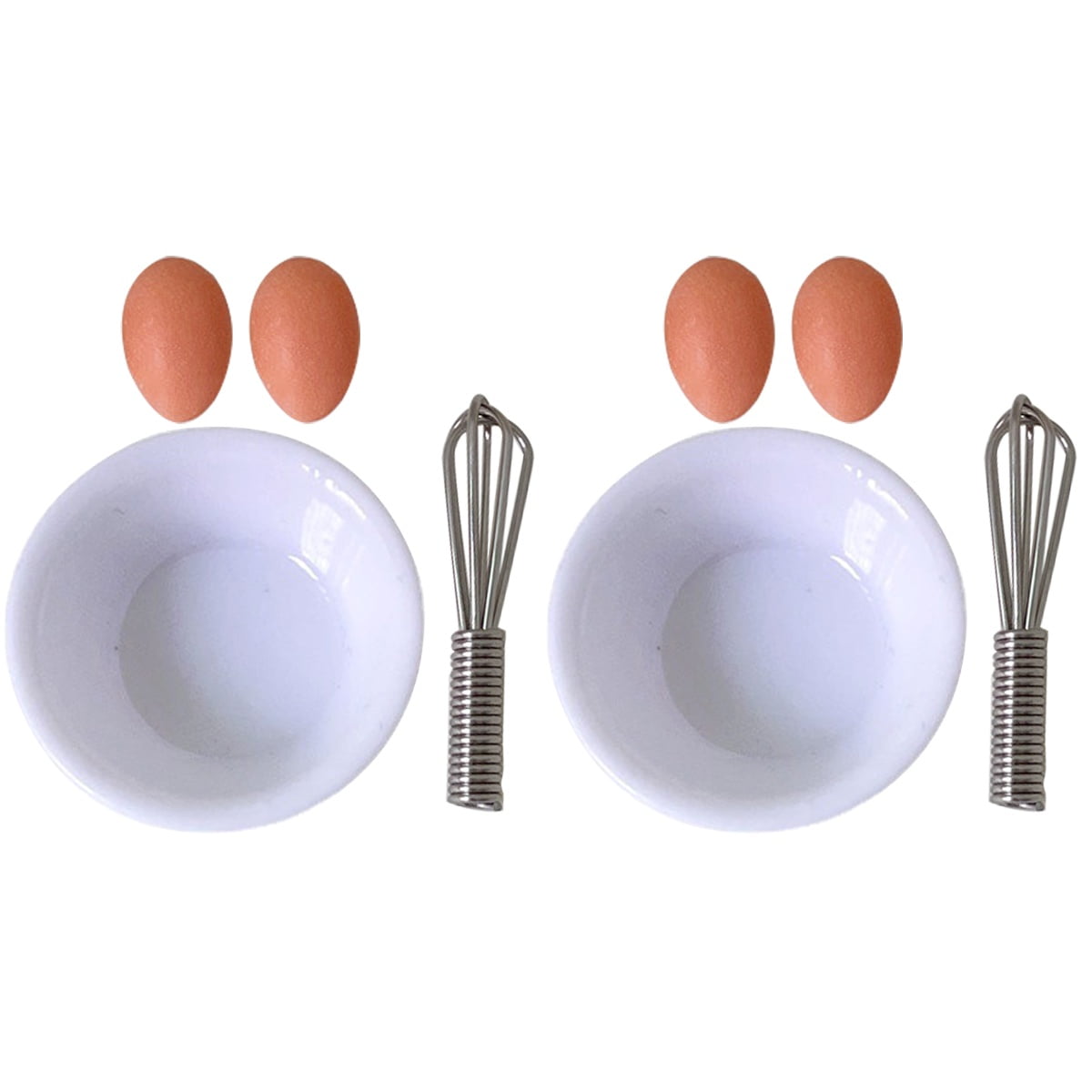 2 Sets of Mini House Egg Doll House Manual Egg Mixing Tools Egg Models ...