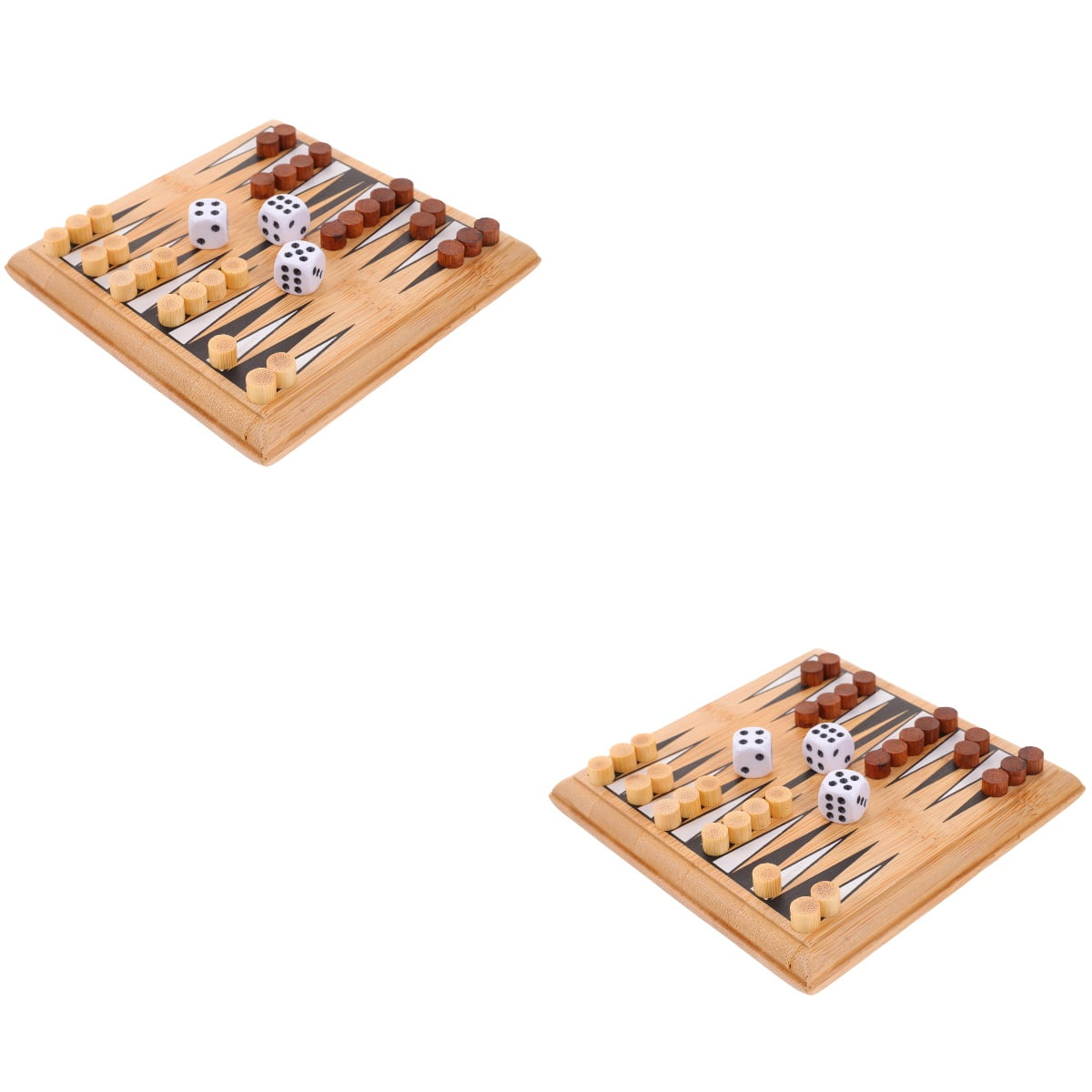 2 Sets of Mini Portable Chess Toys Children Chess Toys Backgammon Board ...