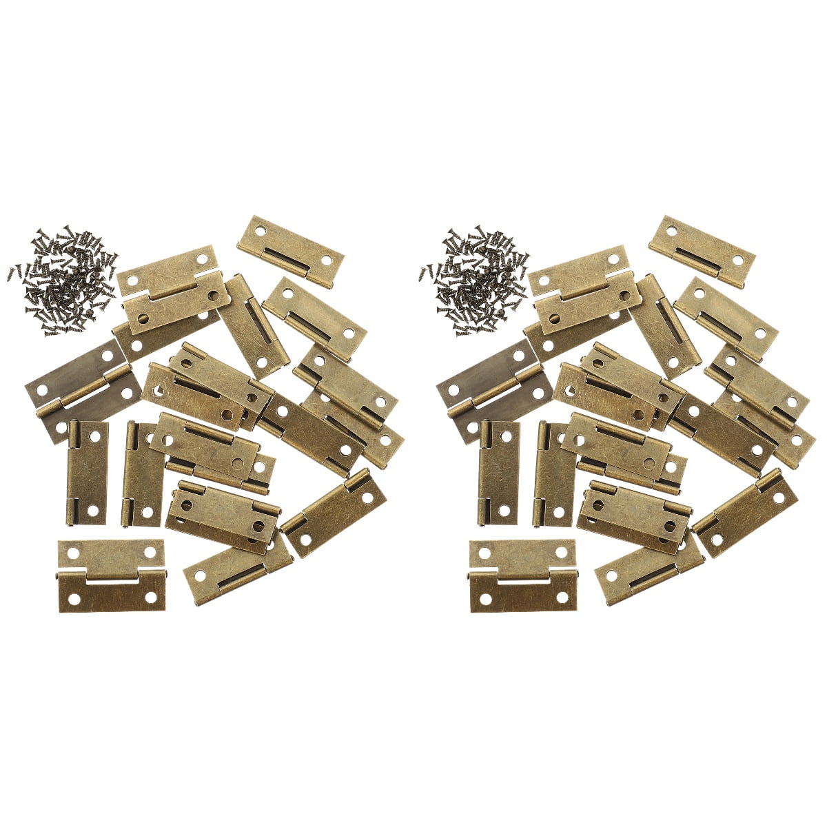 2 Sets of Mini Wood Box Hinges Wooden Jewelry Case Hinges Mini Iron ...