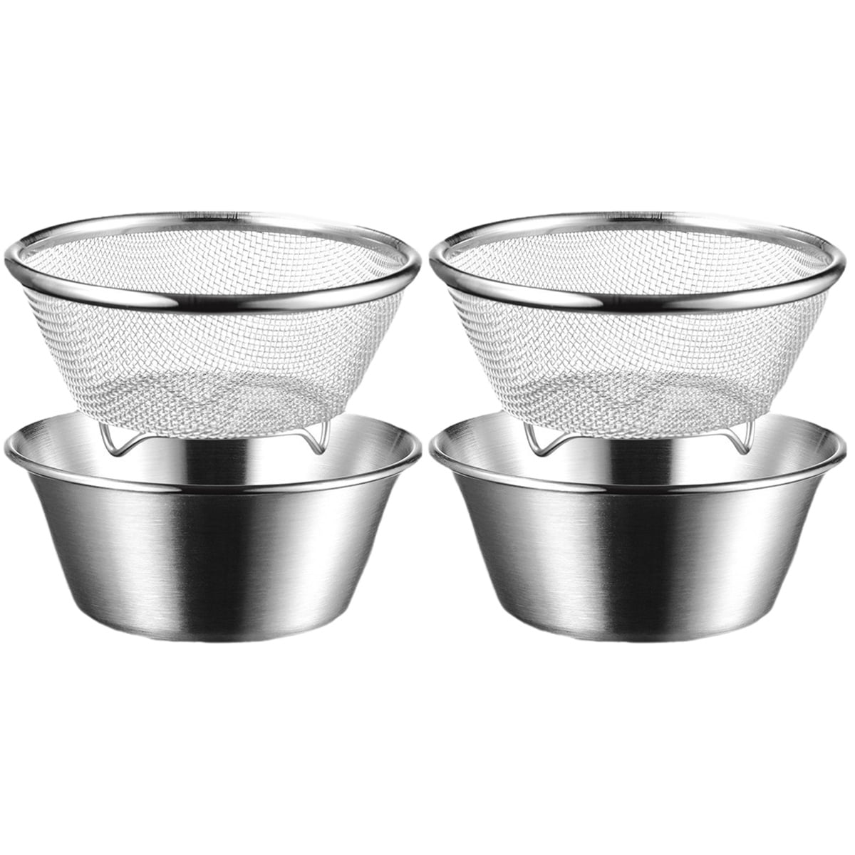 2 Sets of Mixing Bowl and Colander Set Drainer Basket Rice Colander Set ...