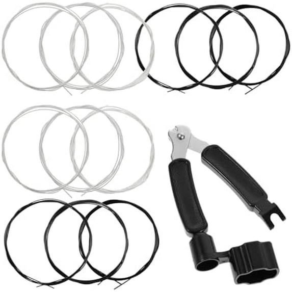 2 Sets of Nylon Guitar Strings and 3 in 1 Guitar Restringing Tool ...
