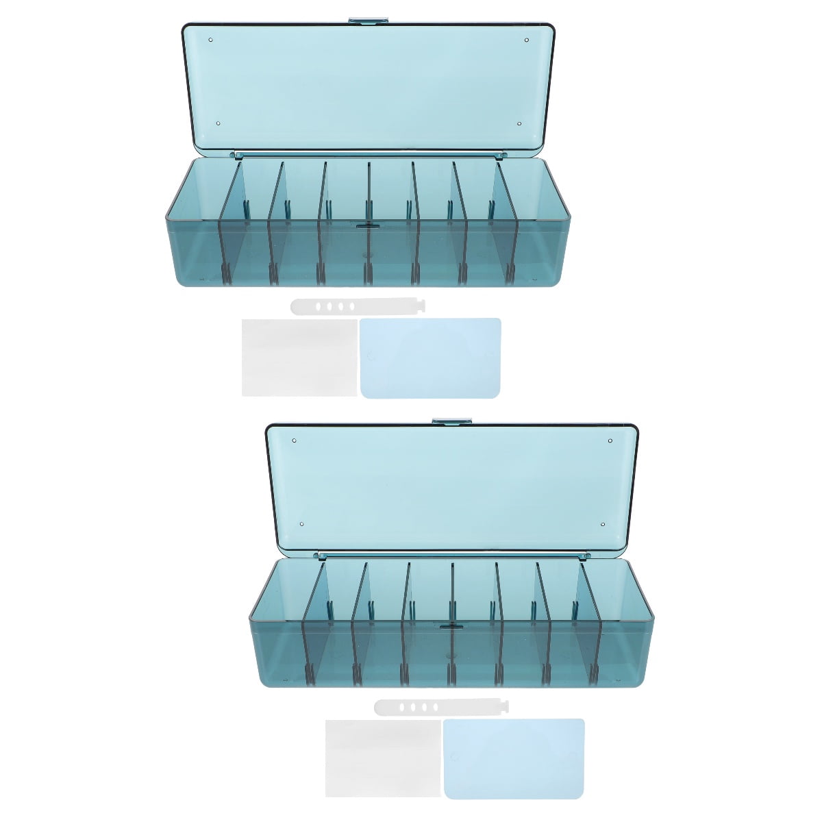 2 Sets of Office Usb Cable Storage Box Sorting Desktop Cable Box ...