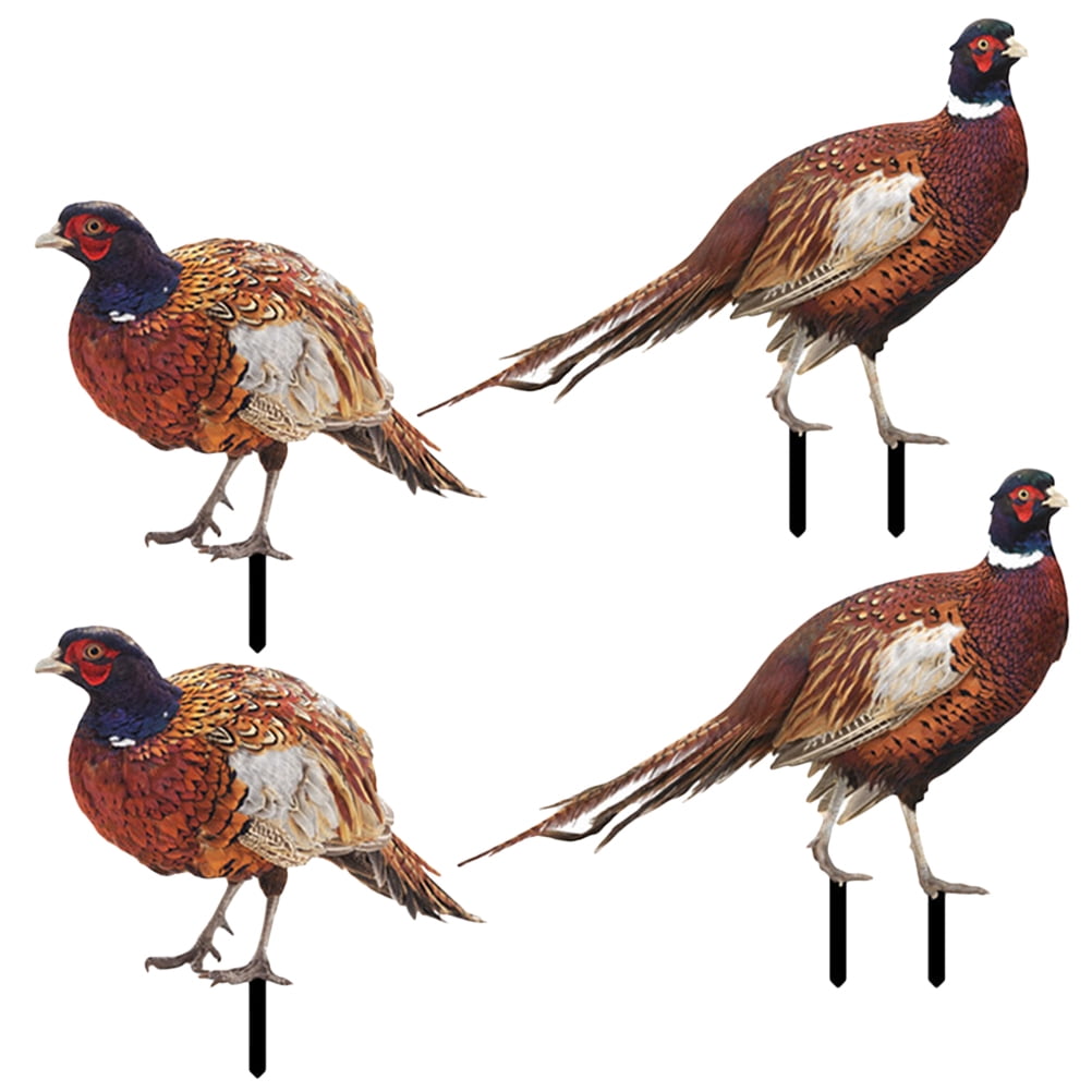2 Sets of Pheasant Garden Stake Decoration Ground Insert Realistic ...