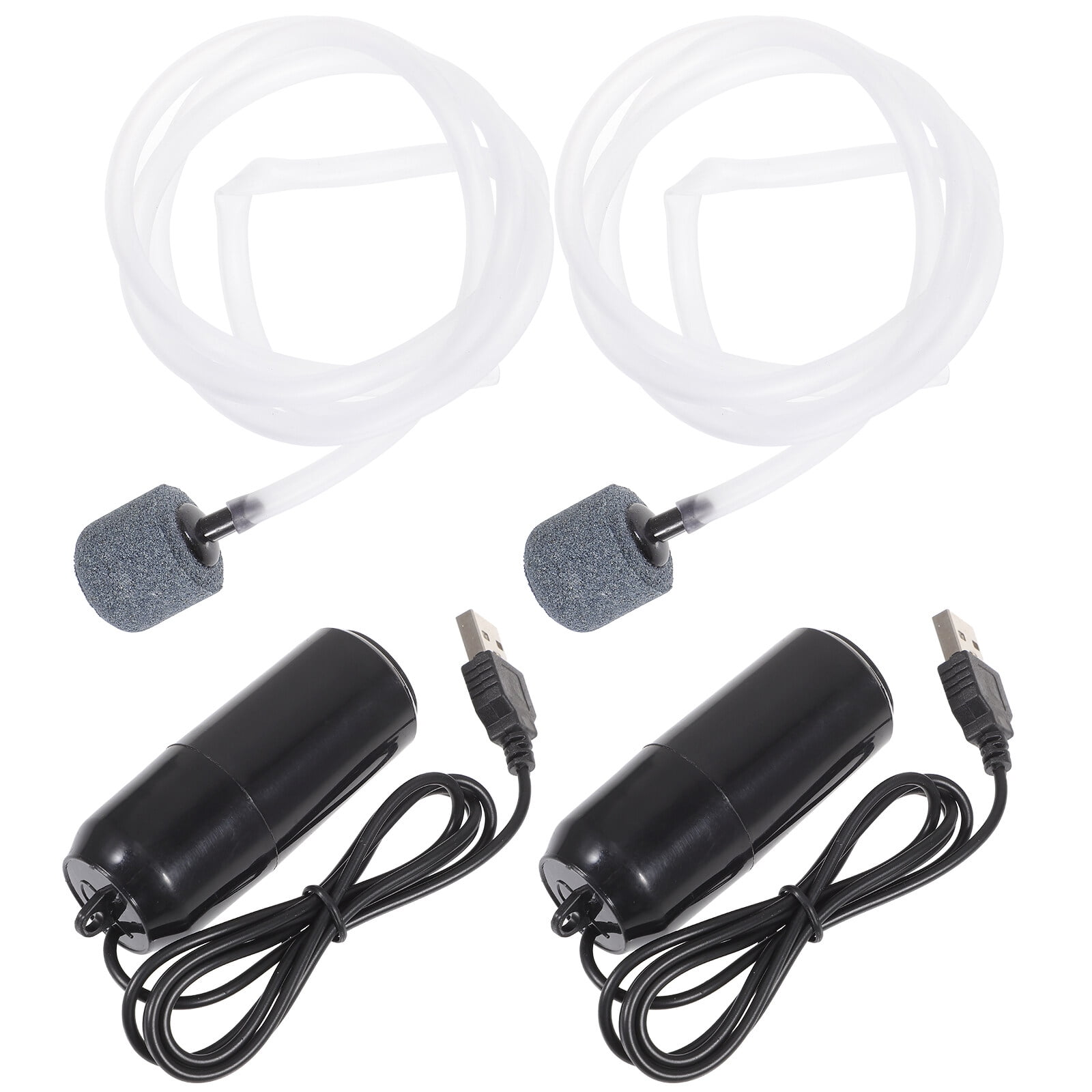 2 Sets of Professional USB Aquarium Water Pumps Plastic Aerator Pumps ...