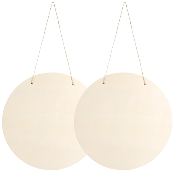 Walmart Unfinished Wood Surface, 2 Sets of Round DIY Hanging Wooden ...