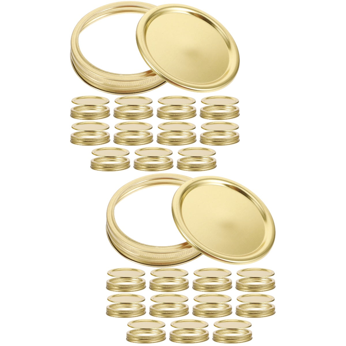 2 Sets of Round Lids for Mason Jars Leak-proof Metal Lids Airtight Jars ...