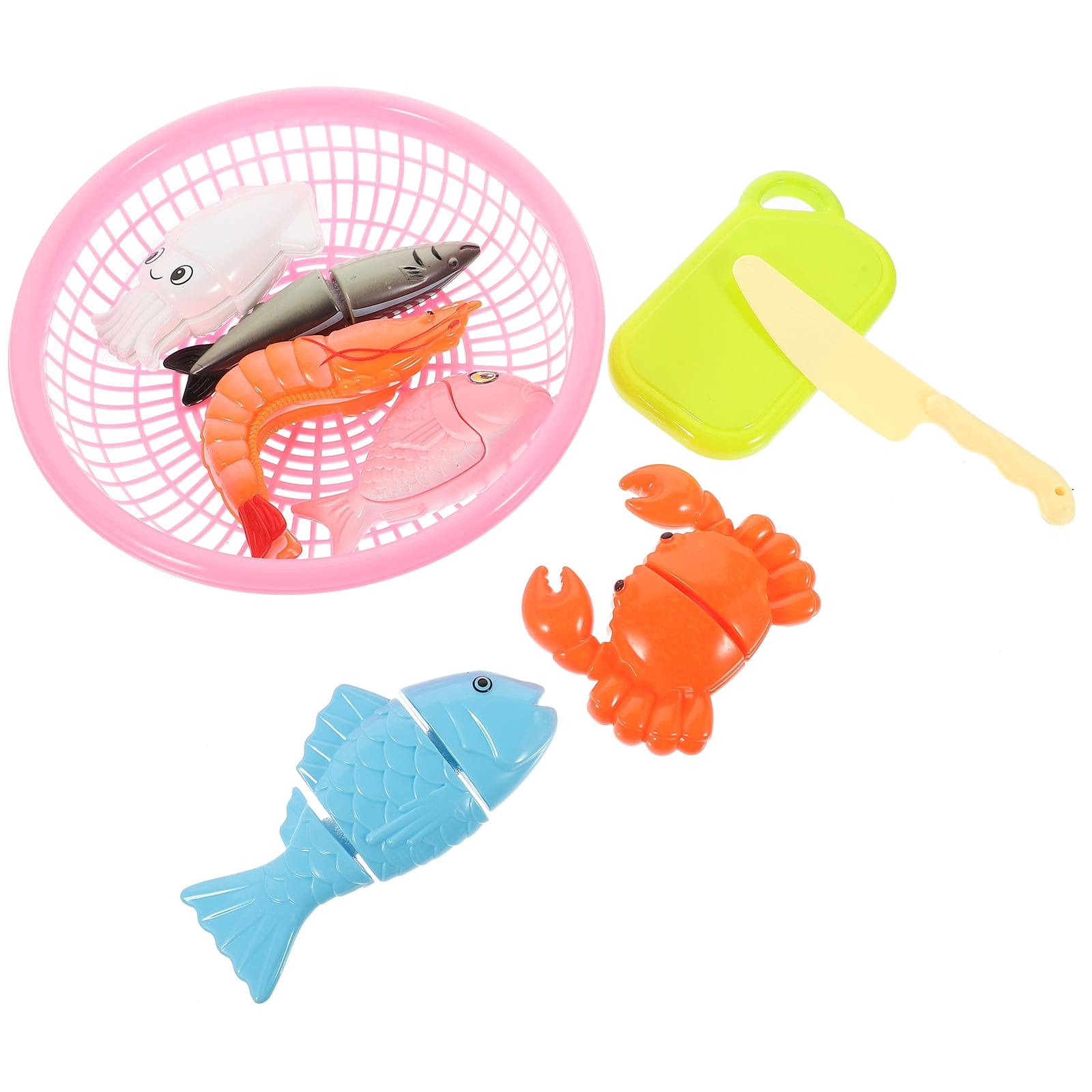 2 Sets of Seafood Cutting Toys Simulation Food Toy Simulate Life Scenes ...