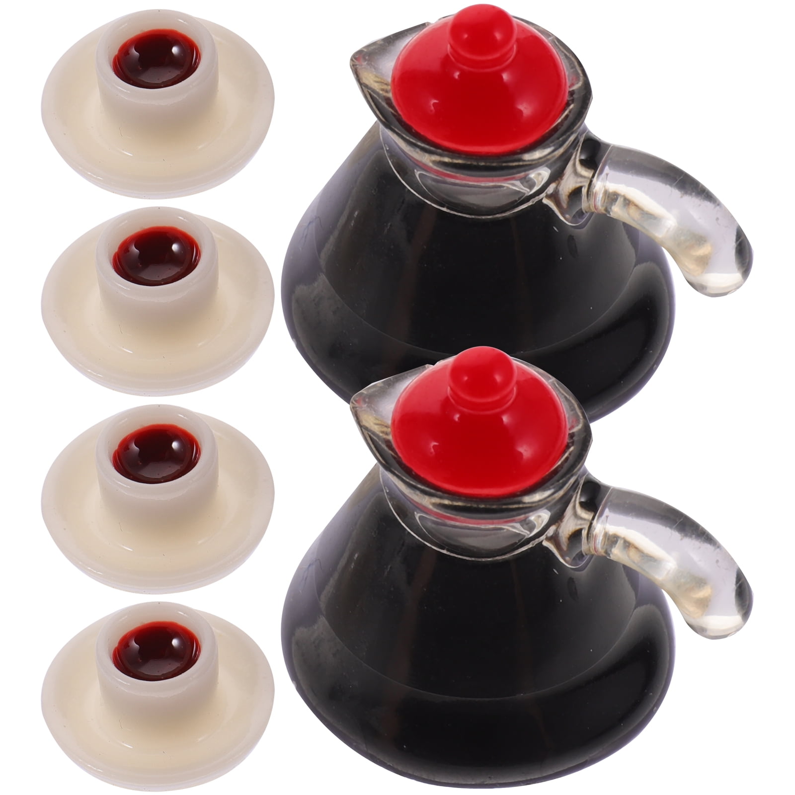 2 Sets of Miniature Coffee Kettle with Cups Exquisite Resin Decor for ...