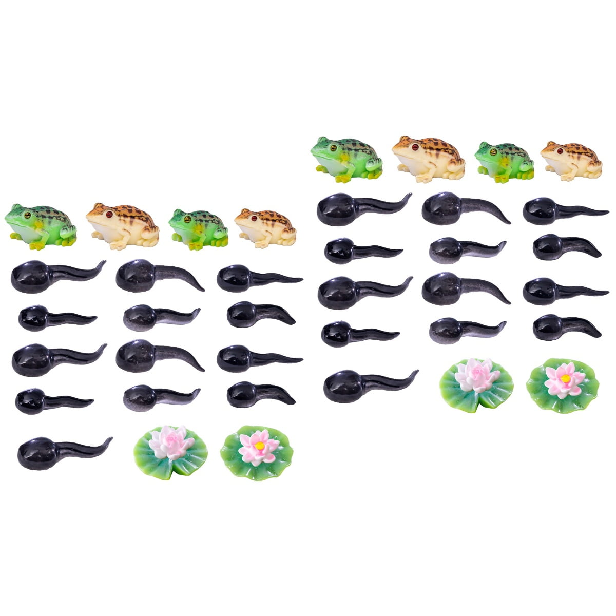 2 Sets of Small Frog Crafts Resin Tiny Resin Tadpole Decors Bonsai Frog ...