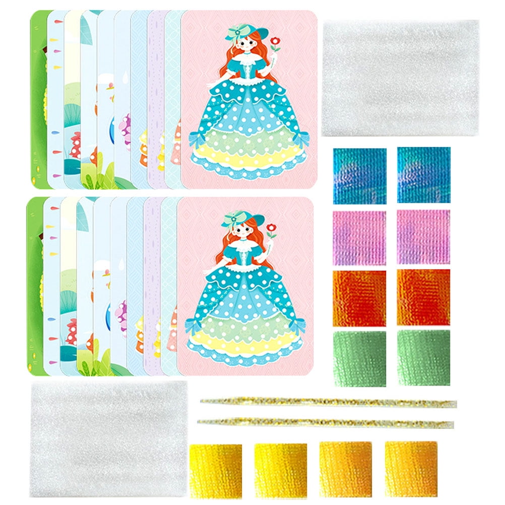 2 Sets of Unfinished Fabric Poking Art Boards Art Fabric Puzzle ...