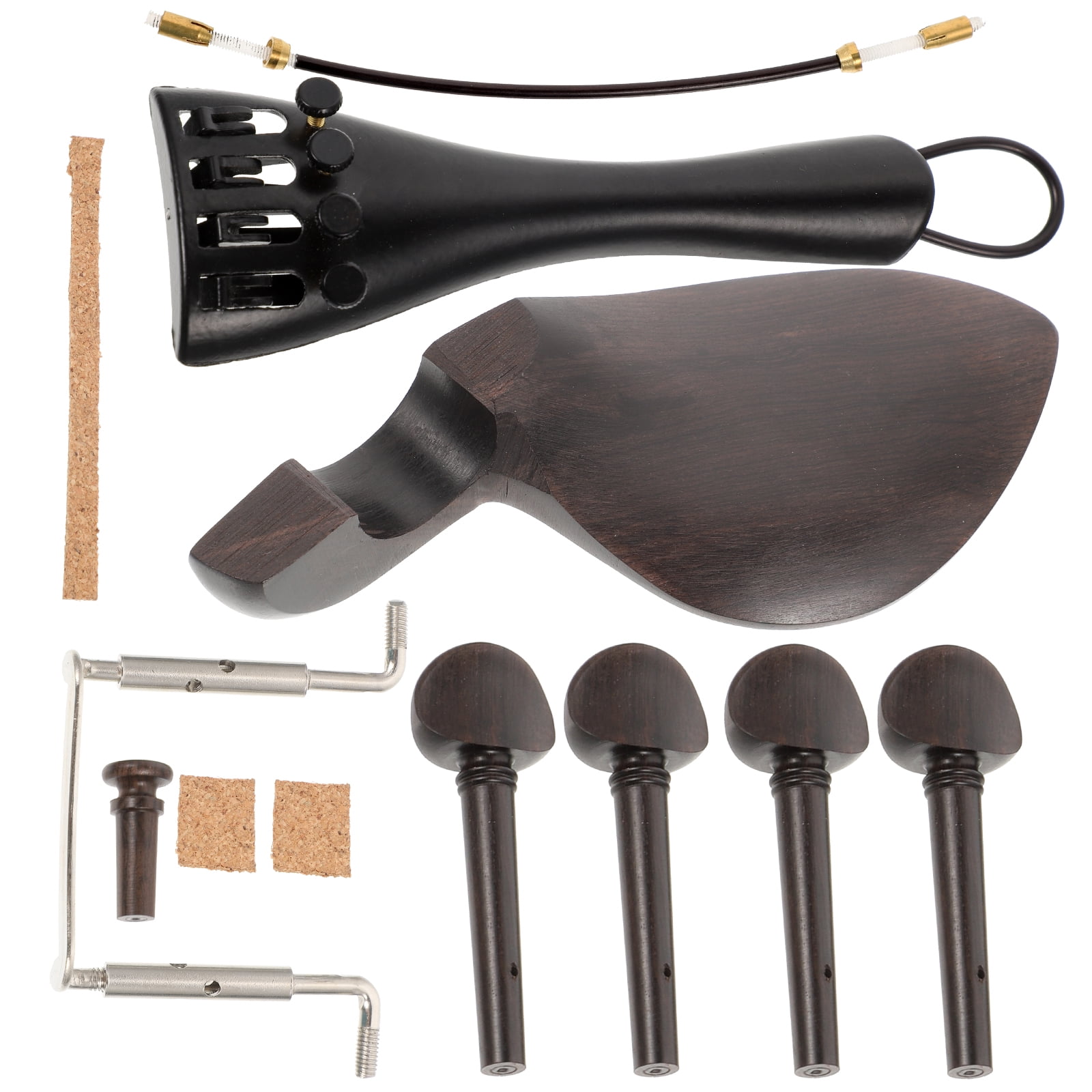 Eease 2 Sets of Violin Replacement Part Accessories Wood Craft ...