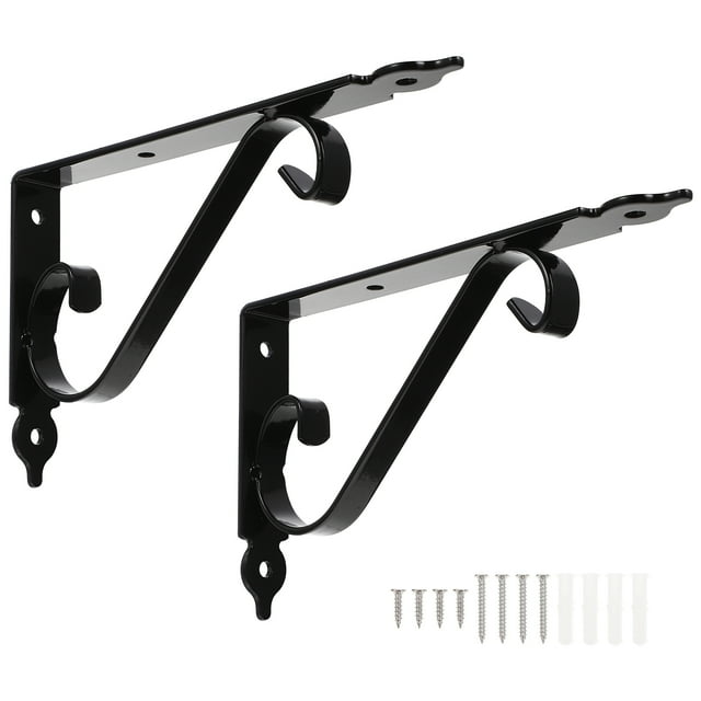 2 Sets of Wall Shelf Fixed Brackets Heavy Duty Shelf Brackets Iron ...