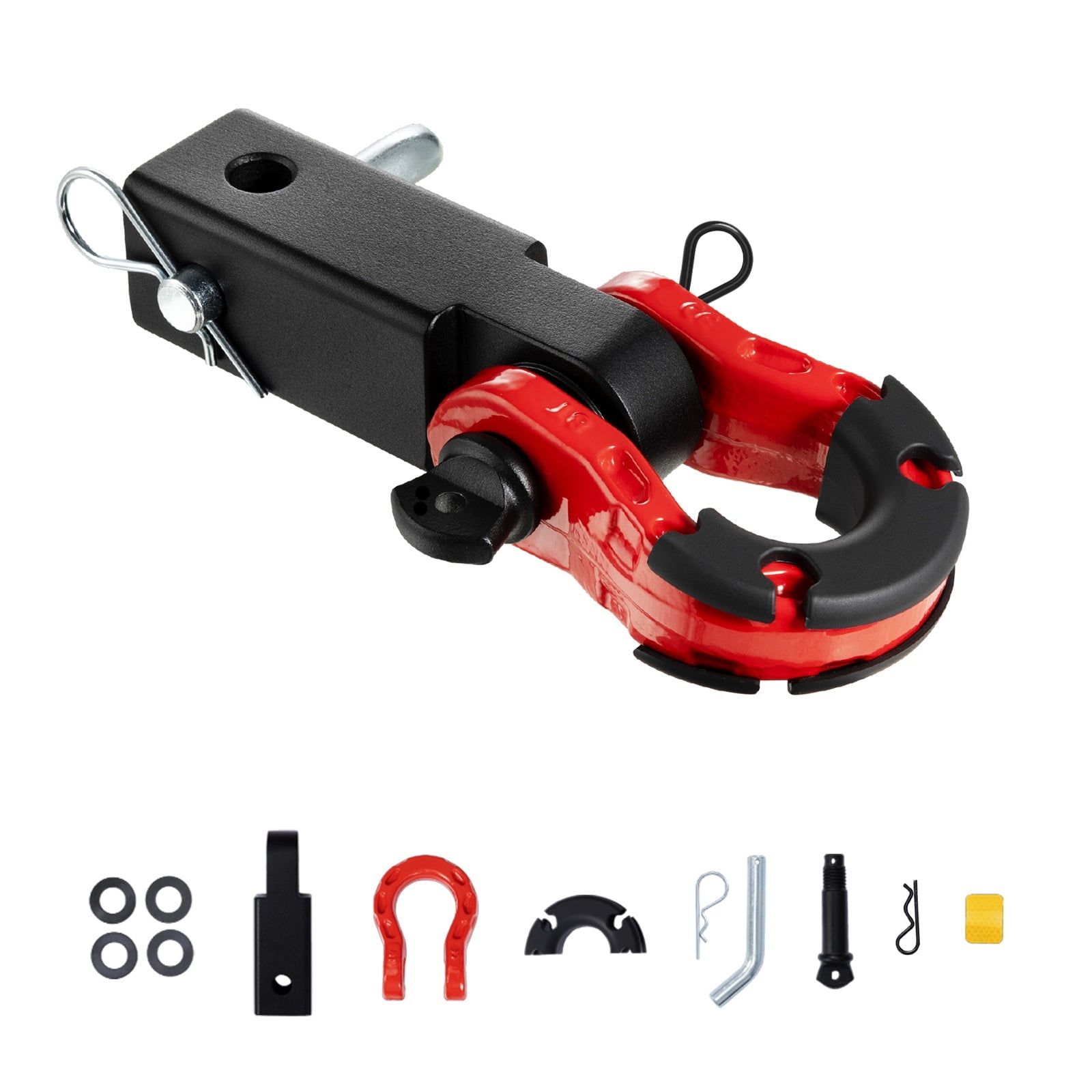 2" Shackle Hitch Receiver Double Hole Recovery Shackle Block Powder ...