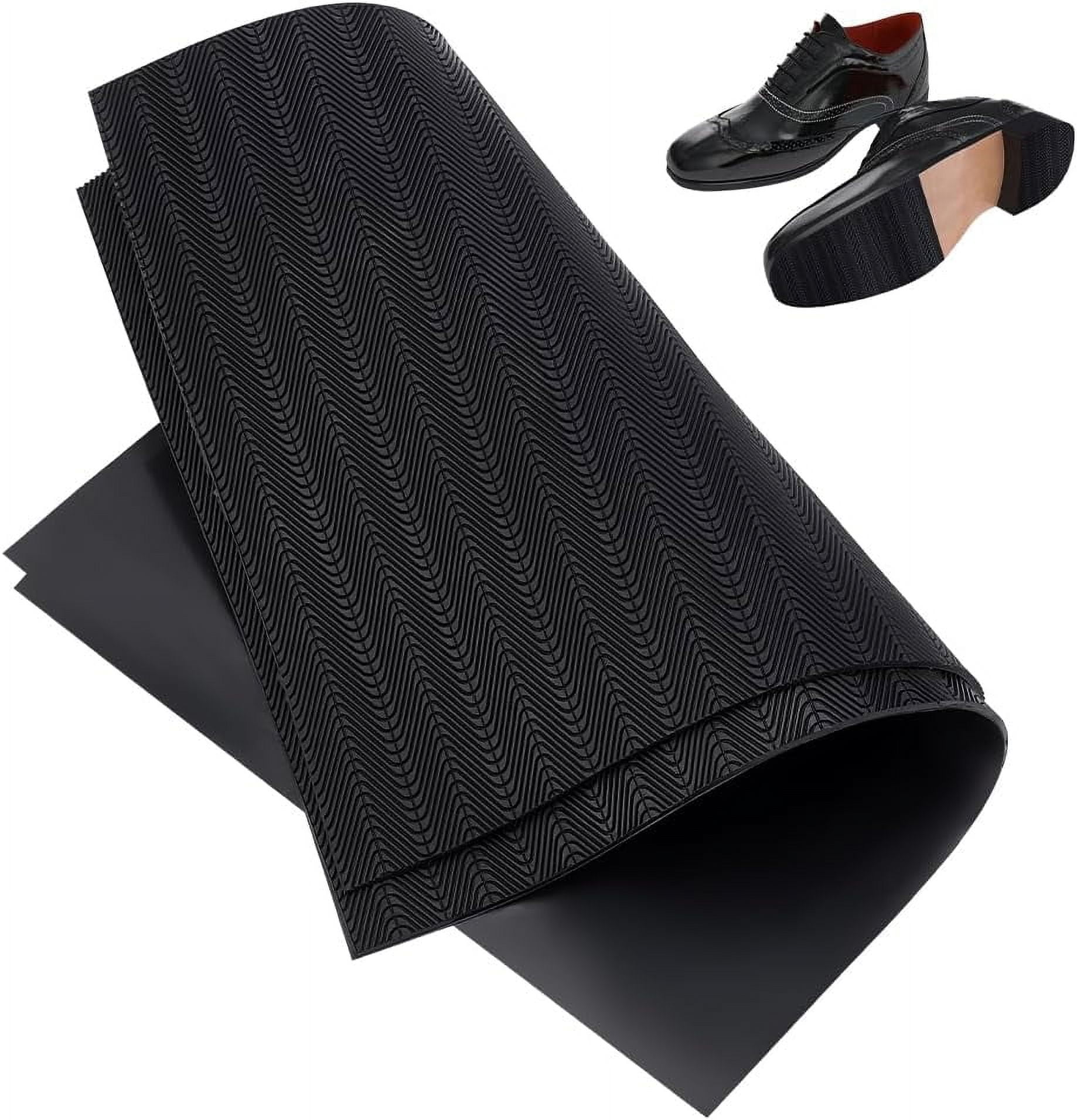 2 Sheet 15x11inch Shoe Sole Repair Rubber Soling Sheet Black Non-Slip ...