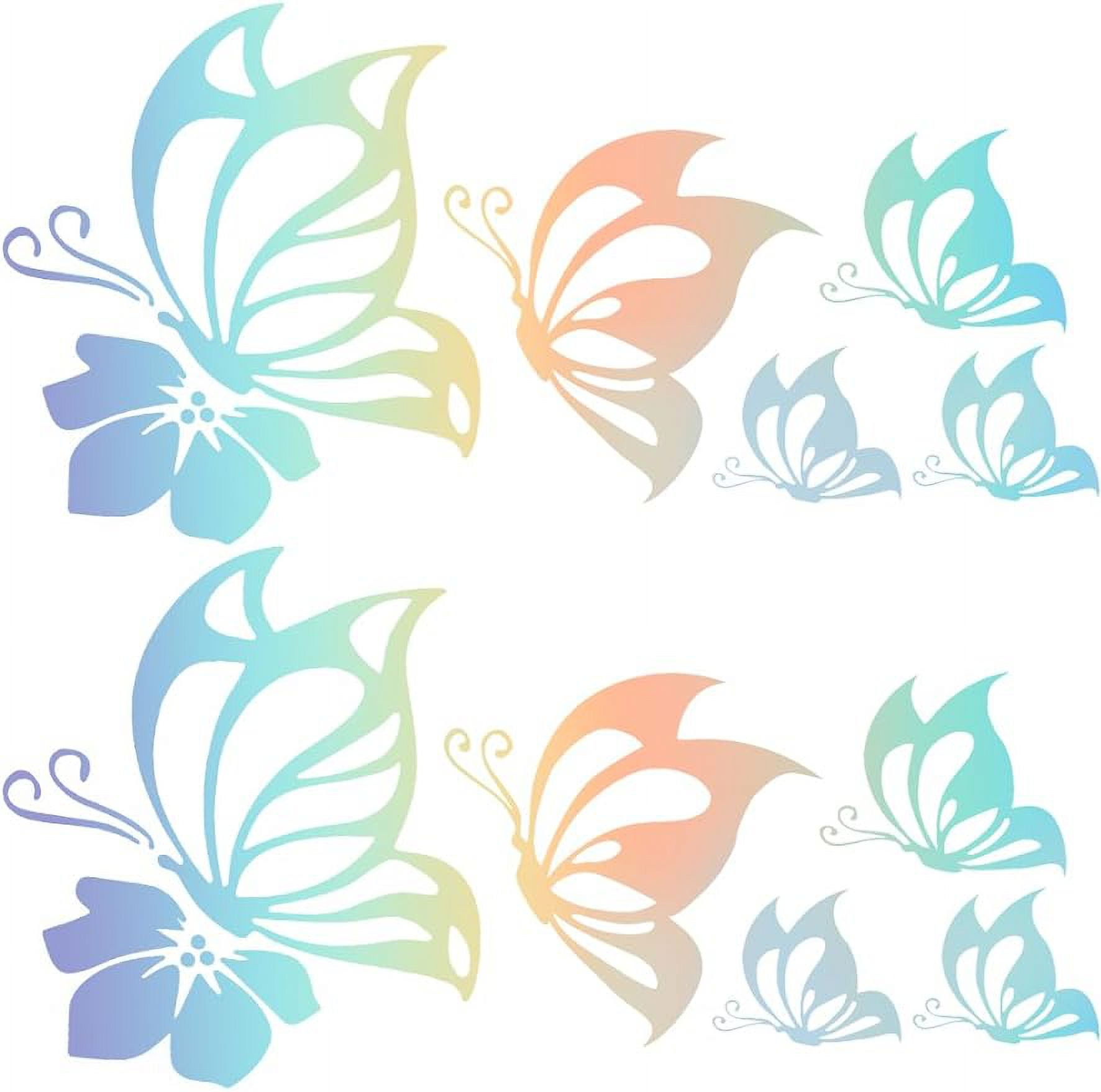 2 Sheet Butterfly Car Decal Set Butterfly Vinyl Waterproof Sticker ...
