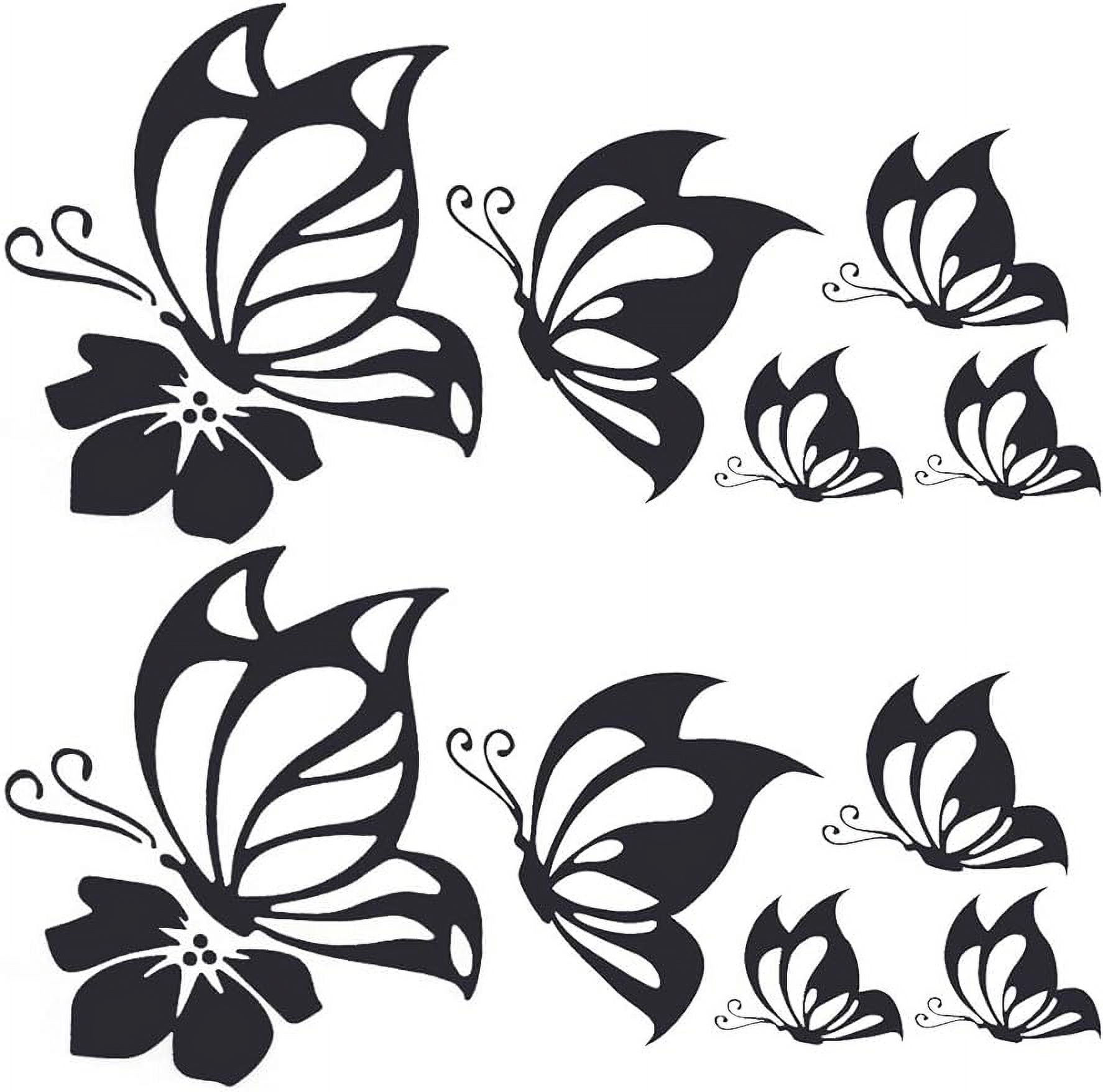 2 Sheet Butterfly Car Decal Set Butterfly Vinyl Waterproof Sticker ...
