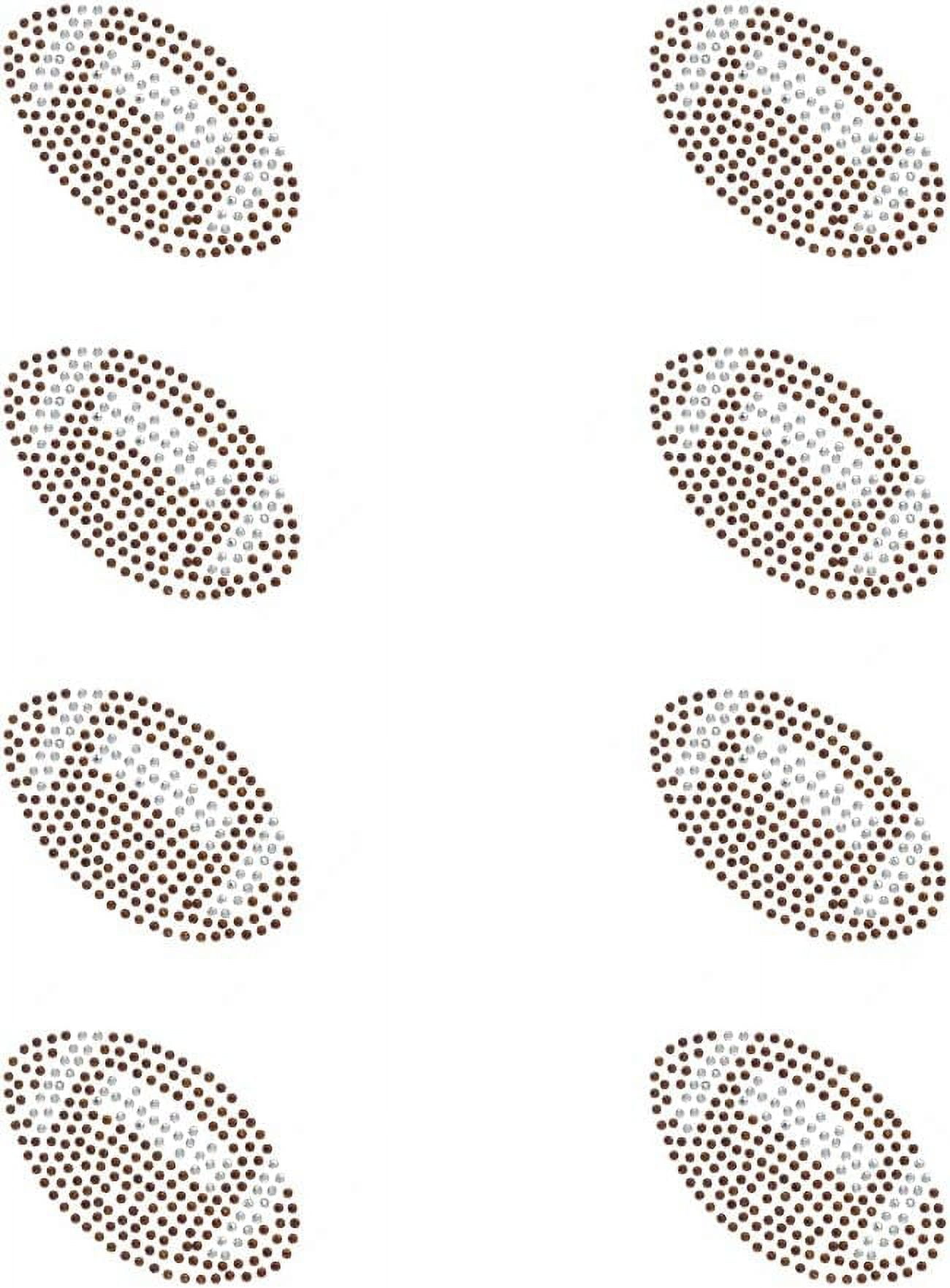 2 Sheet Rugby Rhinestone Iron on Transfer Glitter Sport Balls ...