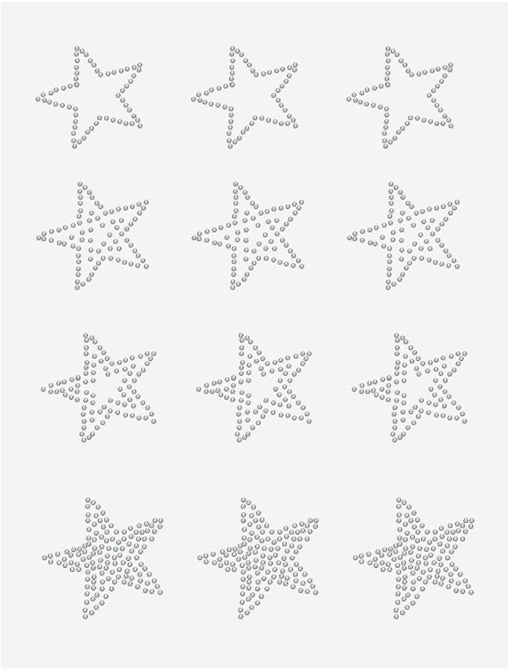 2 Sheet Stars Pattern Iron on Crystal Rhinestone Decals 1.6x1.7inch 24 ...