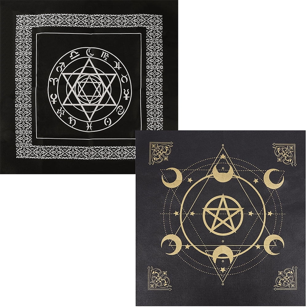 2 Sheets 2 Style Non-Woven Fabric Tarot Tablecloth for Divination ...