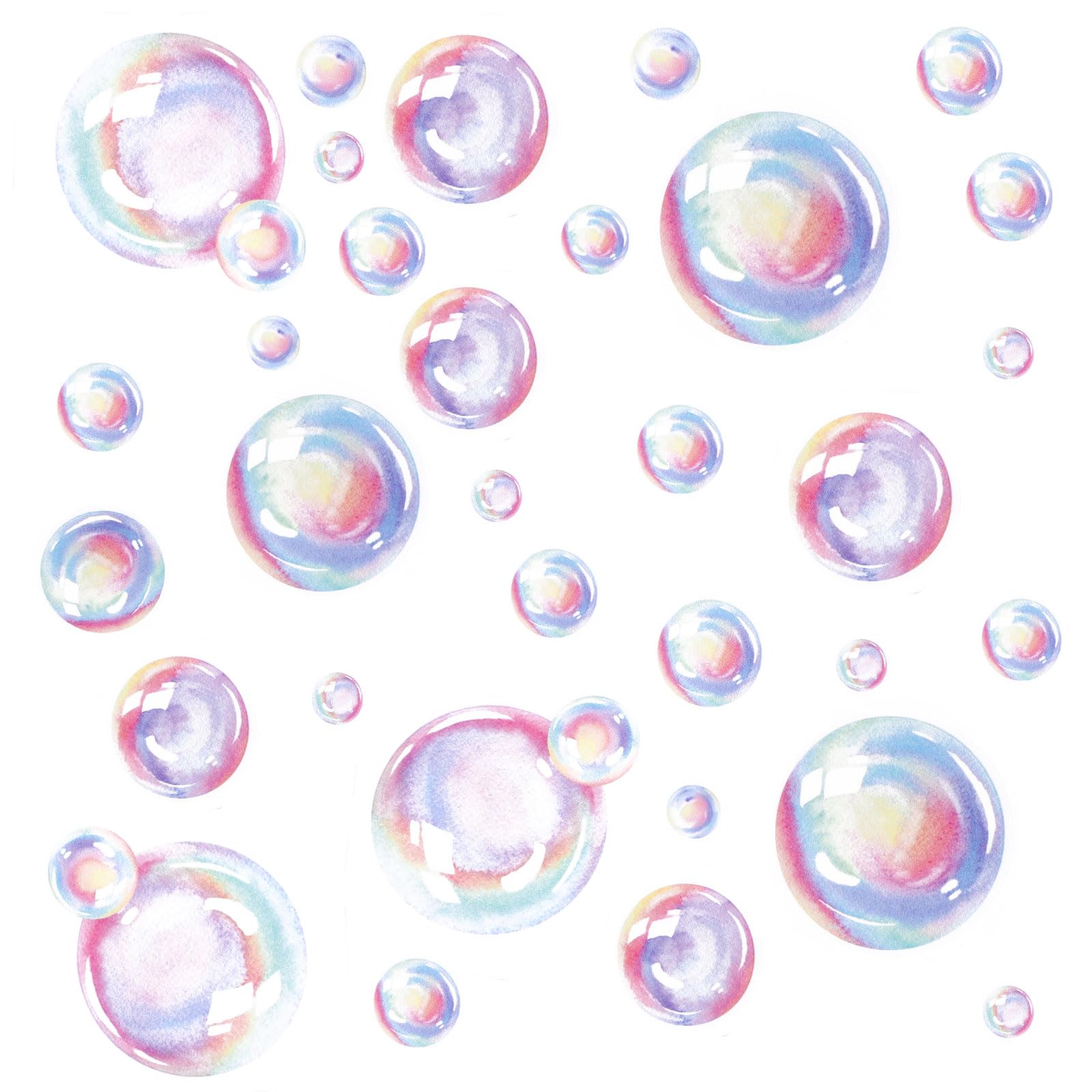 2 Sheets Bubble Wall JKF25 Decals, Colorful Bubbles Wall Stickers ...