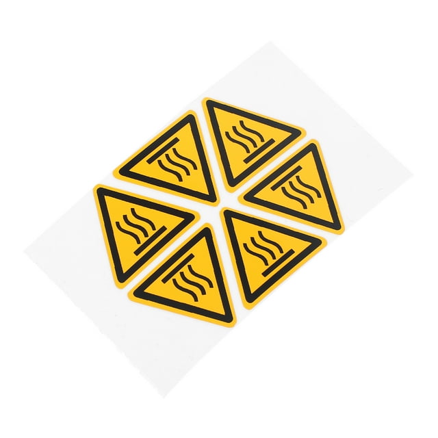 2 Sheets Caution High Temperature Sticker Equipment Warning Decal ...