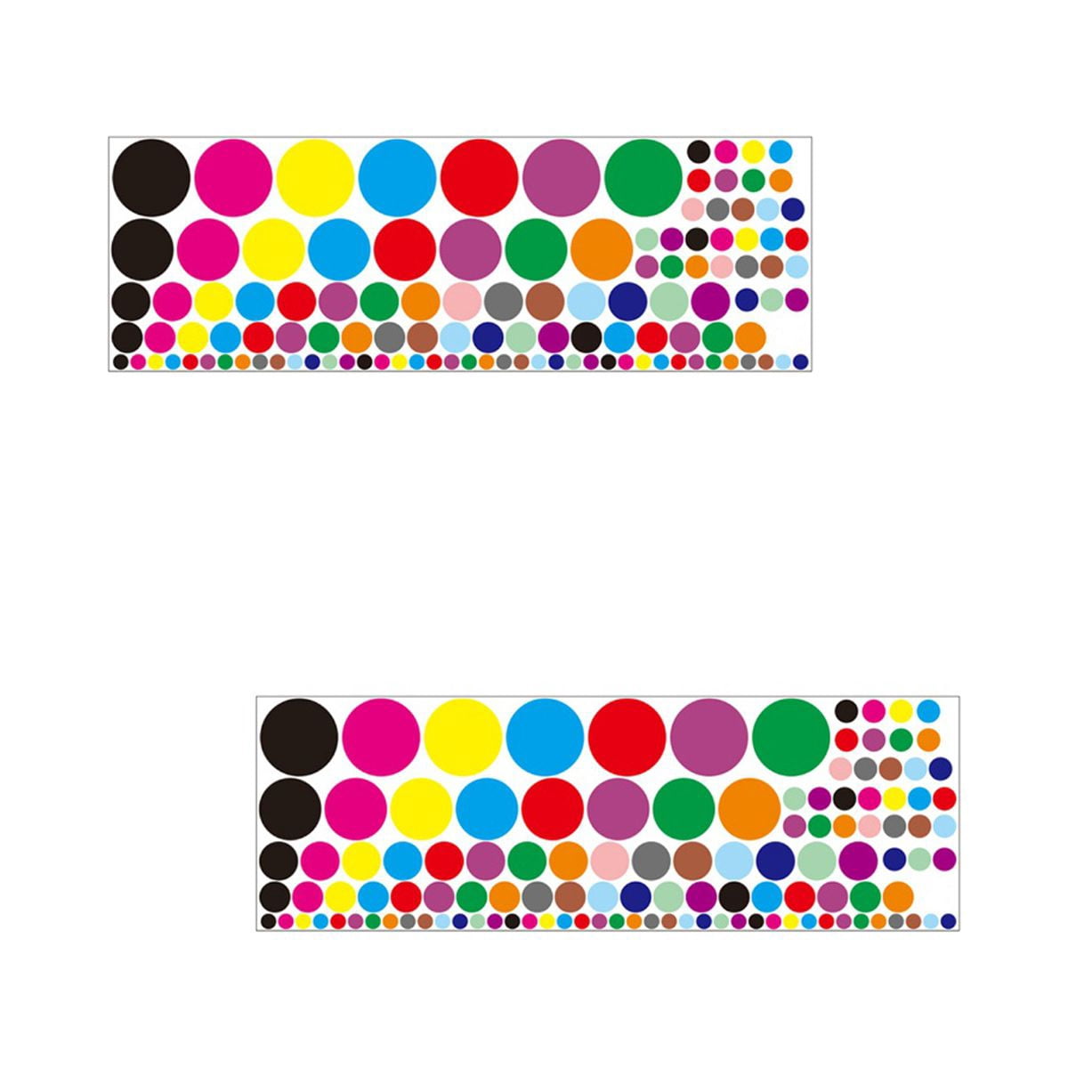 2 Sheets Circle Colorful Circles Wall Sticker Child - Walmart.com
