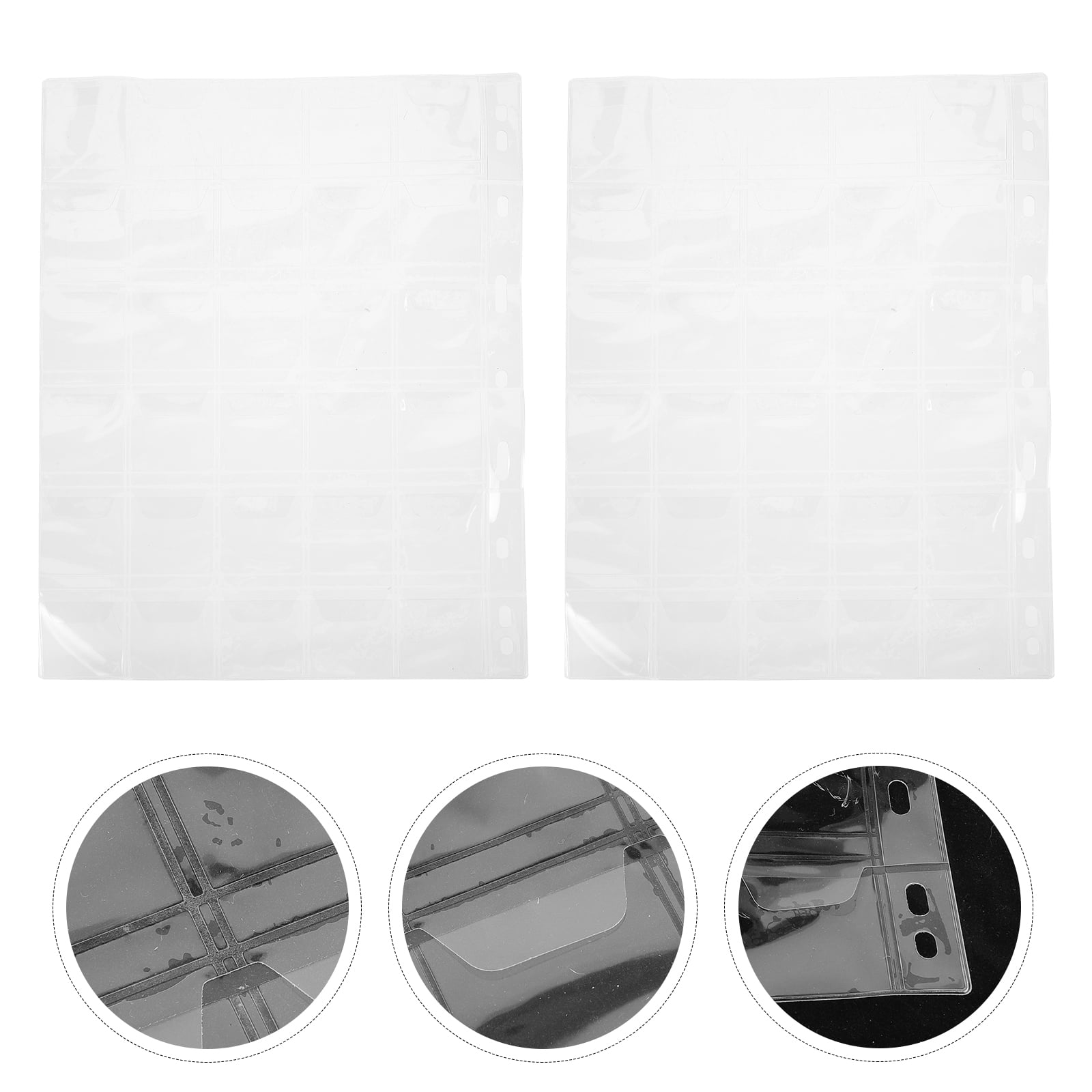 Transparent Plastic Coin Collection Pages for Storage Use 30-Pocket ...