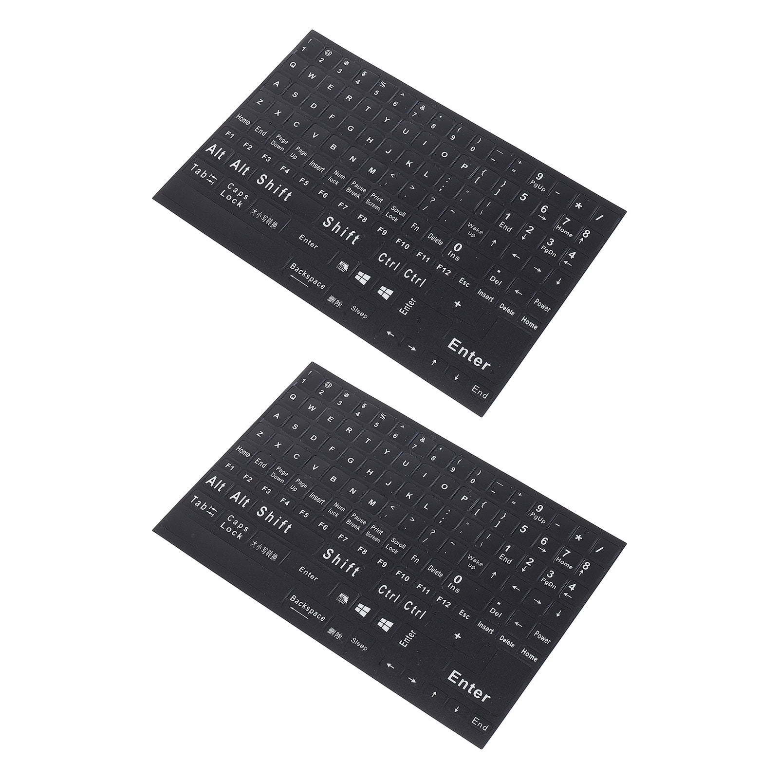 2 Sheets Computer Keyboards Purple Keyboard English Lettering Stickers ...