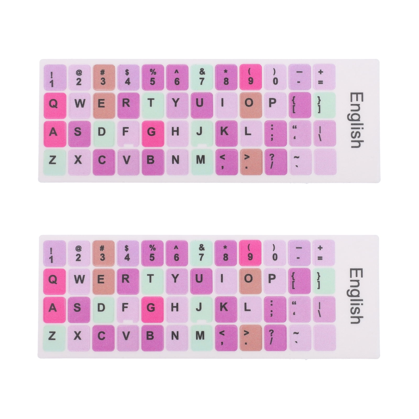 2 Sheets Computer Stickers Keyboard Laptop Film Letter Skin - Walmart.com