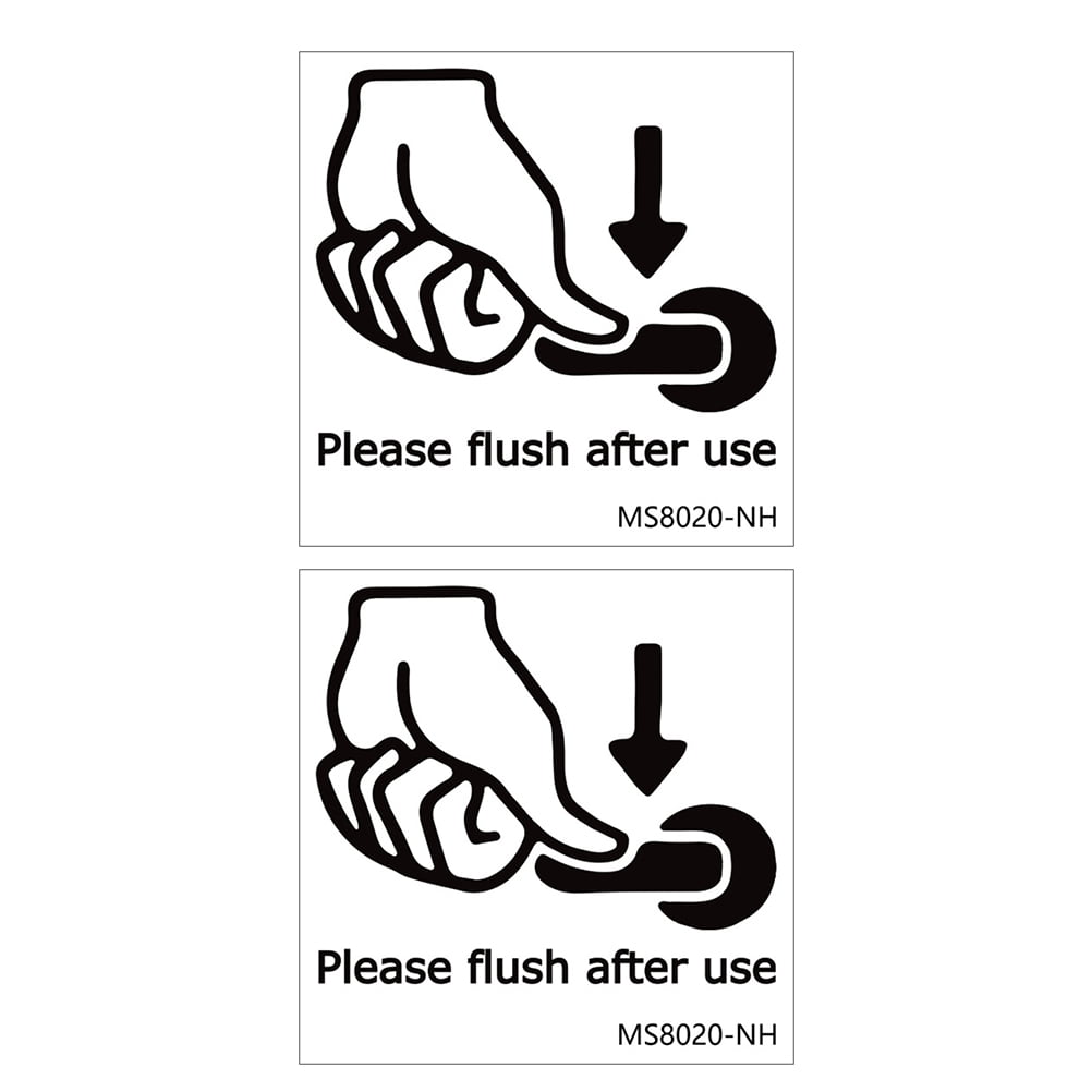 2 Sheets Decor Toilet Warning Sticker Clean Surface Stickers Easy ...