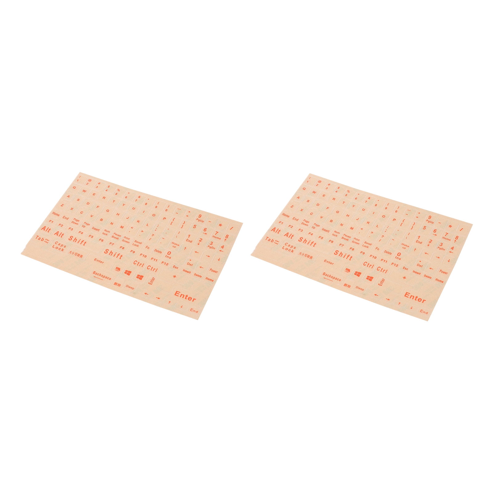 2 Sheets Desktop Keyboard Stickers Laptop Computer Keyboard English ...