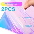 2 Sheets Dichroic Film Iridescent Window Film Holographic Clear ...