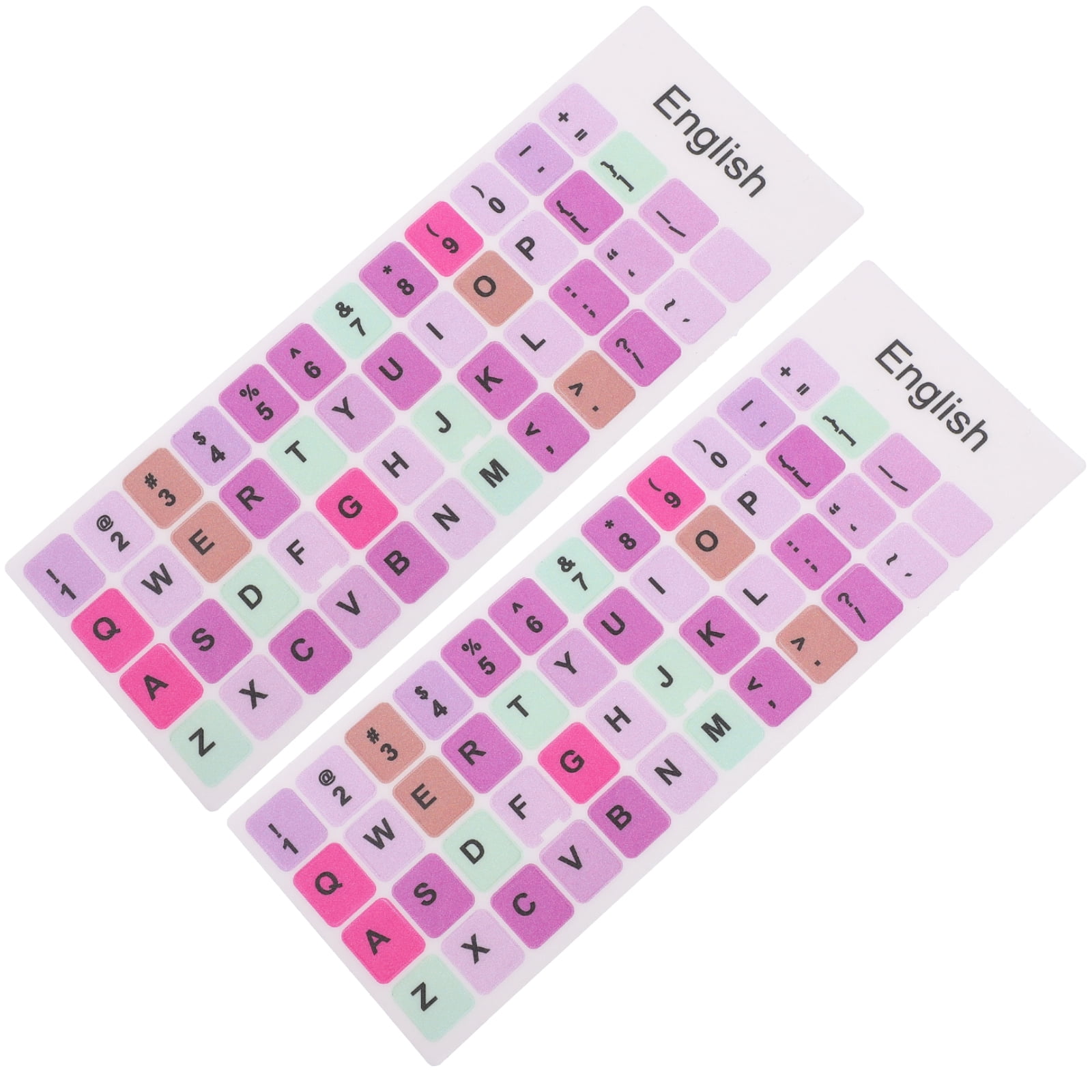 2 Sheets English Letters for Laptop Keyboard Sticker Decals Keyboards ...