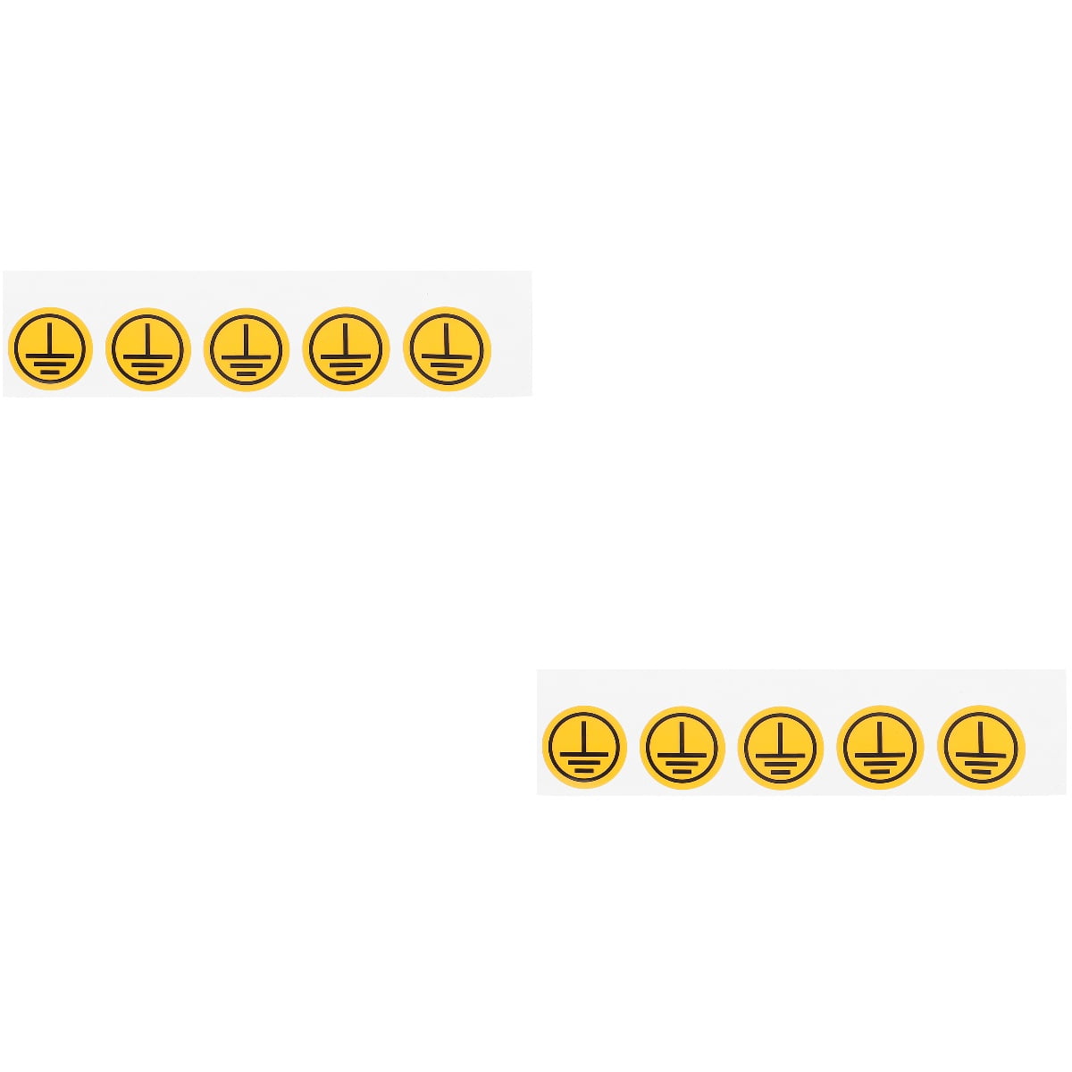 2 Sheets Equipment Safety Signs Protective Earth Grounding Sticker ...