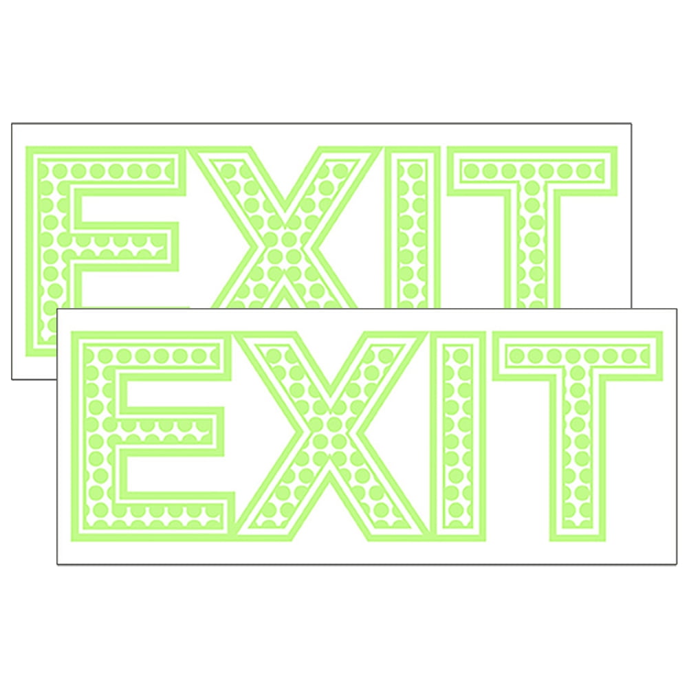 2 Sheets Exit Sign Glow In The Dark Exit Signs Exit Signs For Business ...